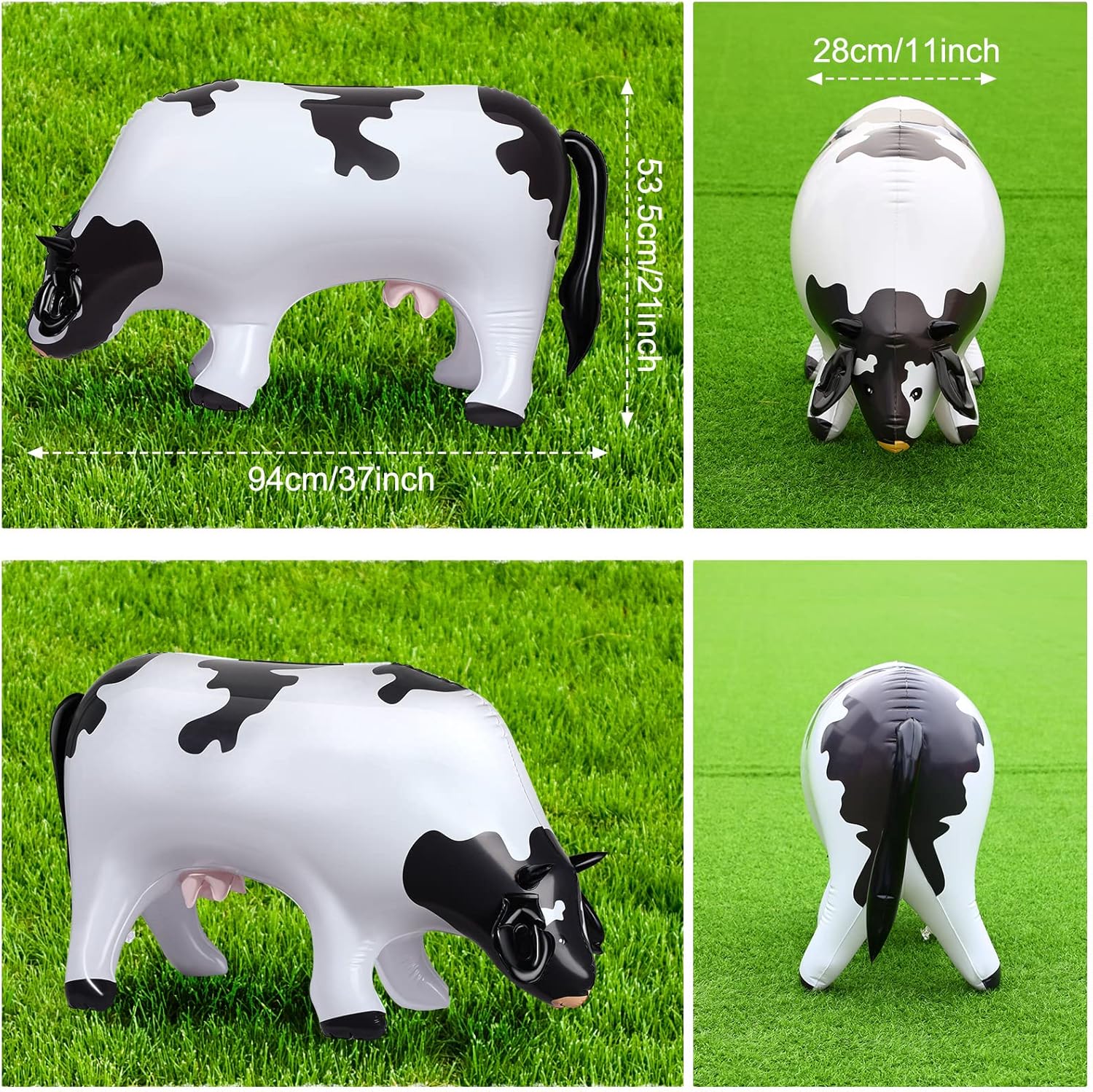2 Pcs Cow Inflatable Animal Cow Party Favors Farm Cow Decorations for ...