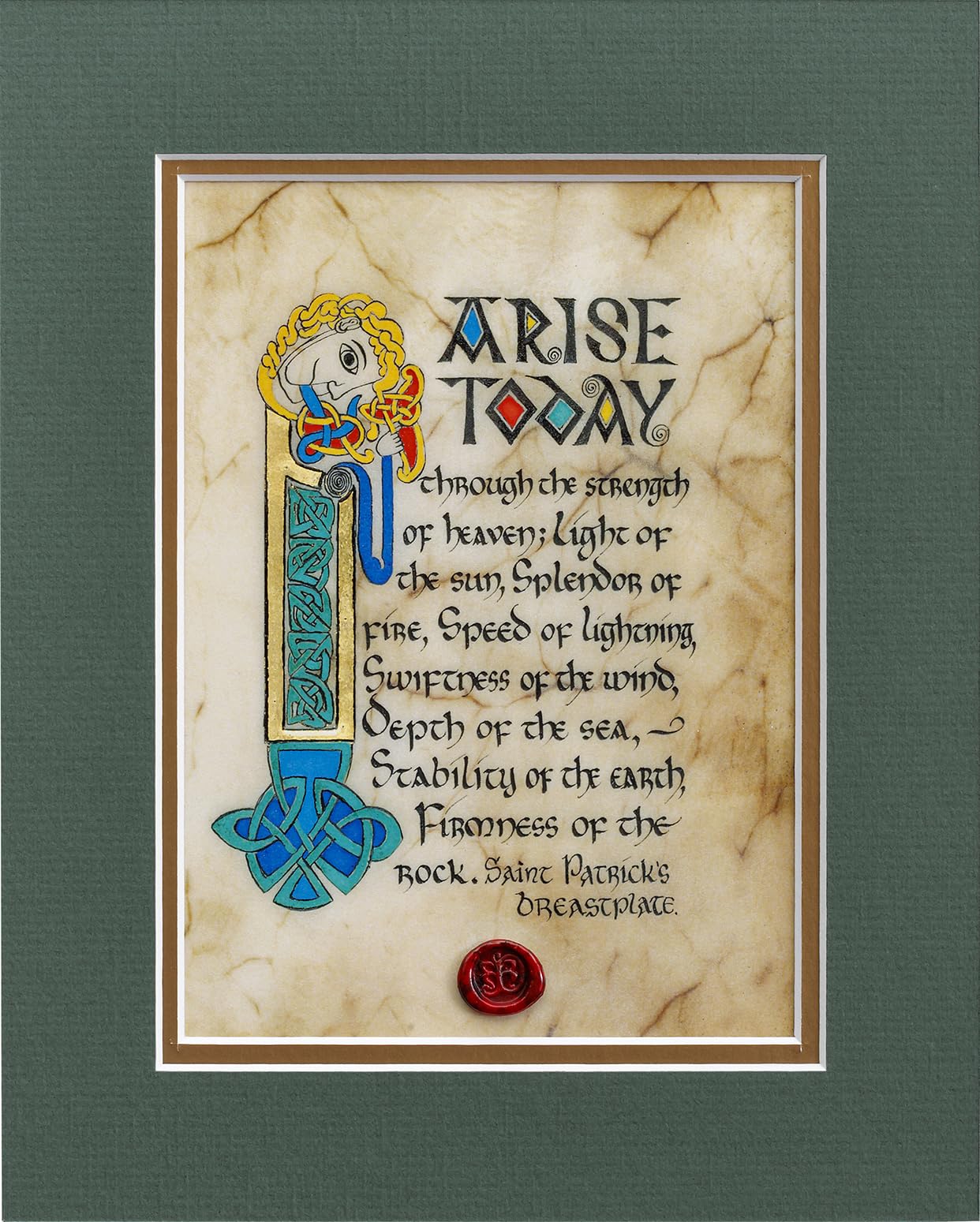 Amazon.com: Celtic Card Company St Patrick's Breastplate Print Unframed ...