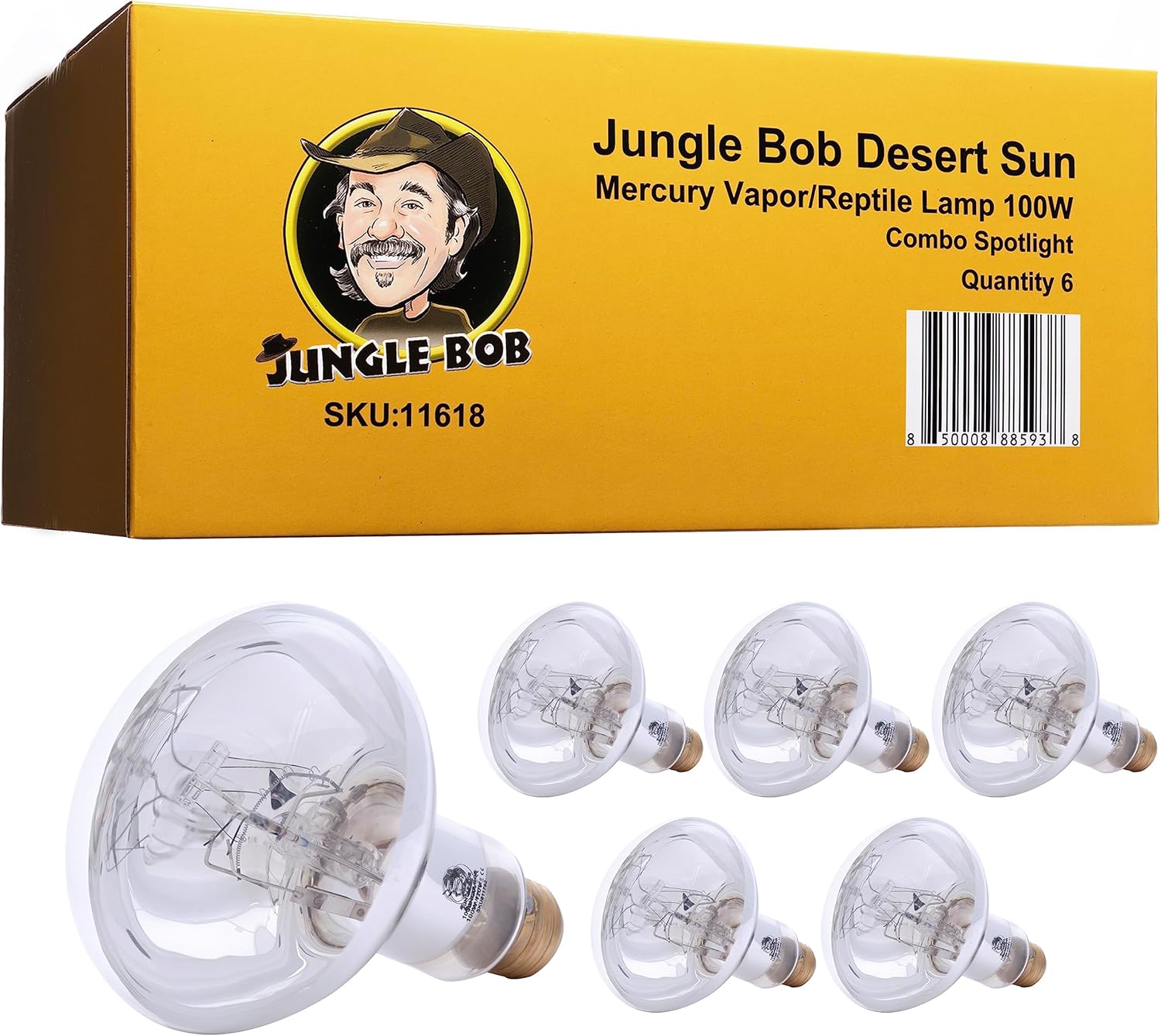 Amazon.com: Jungle Bob - Desert Sun Combo Spotlight - 100W UVB Bulb ...