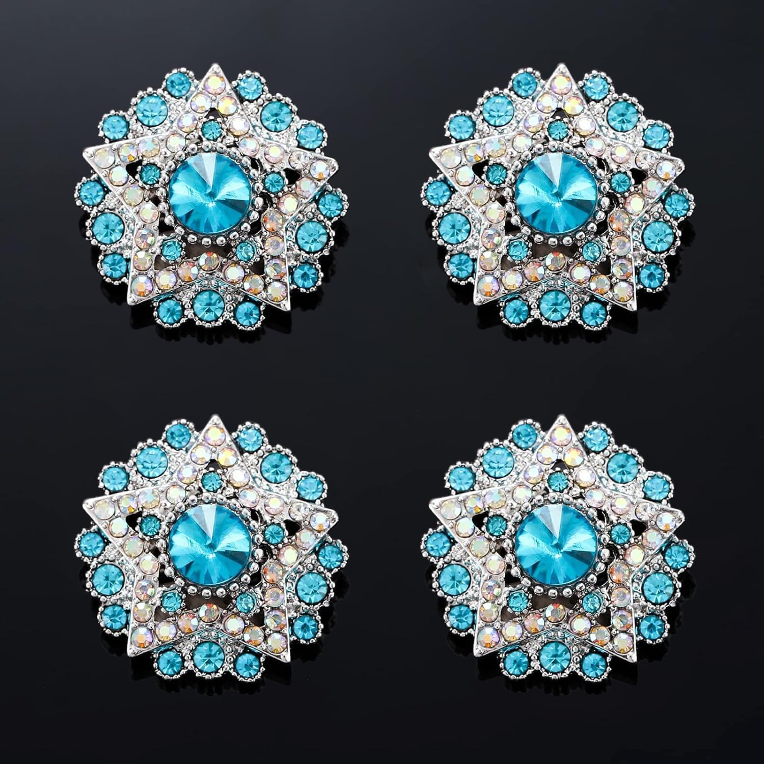 Amazon.com: Rytenz 4Pcs Rhinestone Buttons Crystal Embellishments for ...