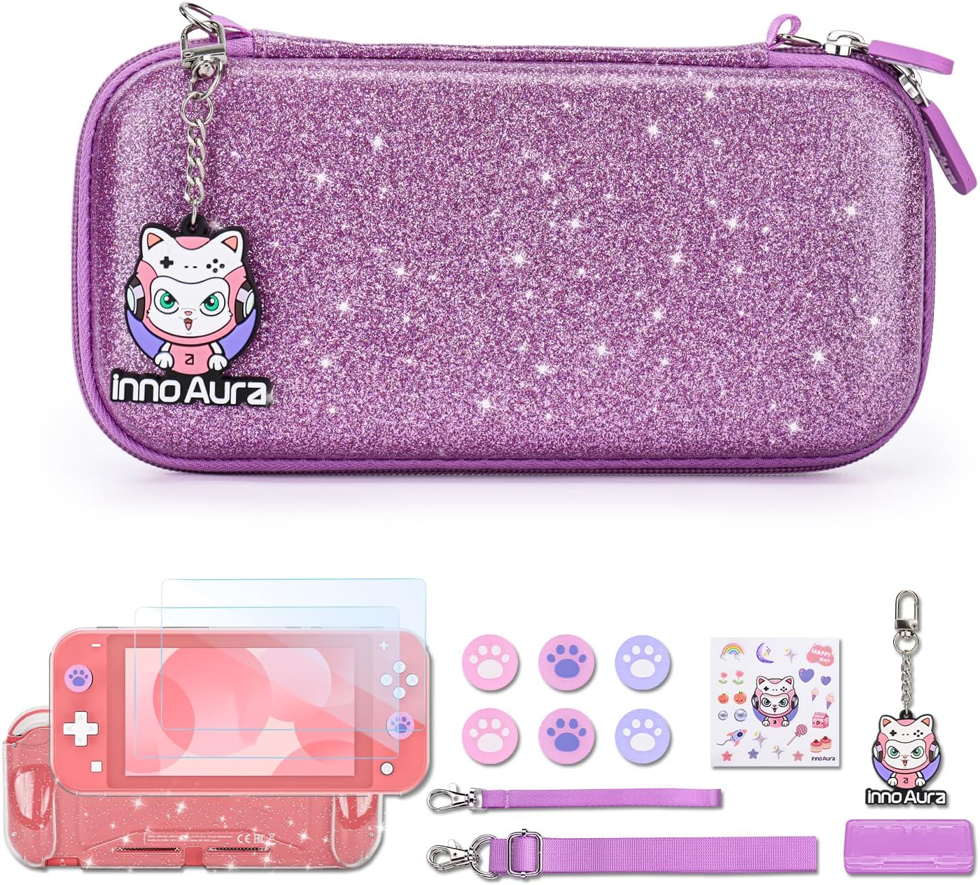 Amazon.com: Switch Lite Carrying Case, innoAura Switch Lite Accessories ...