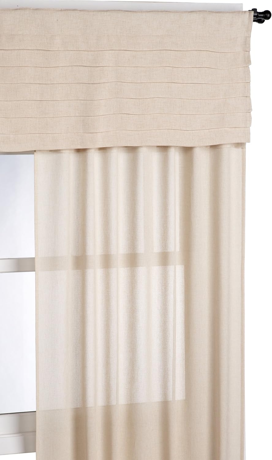 Amazon.com: Croscill District Delancy Back Tab Valance, Ivory : Home ...