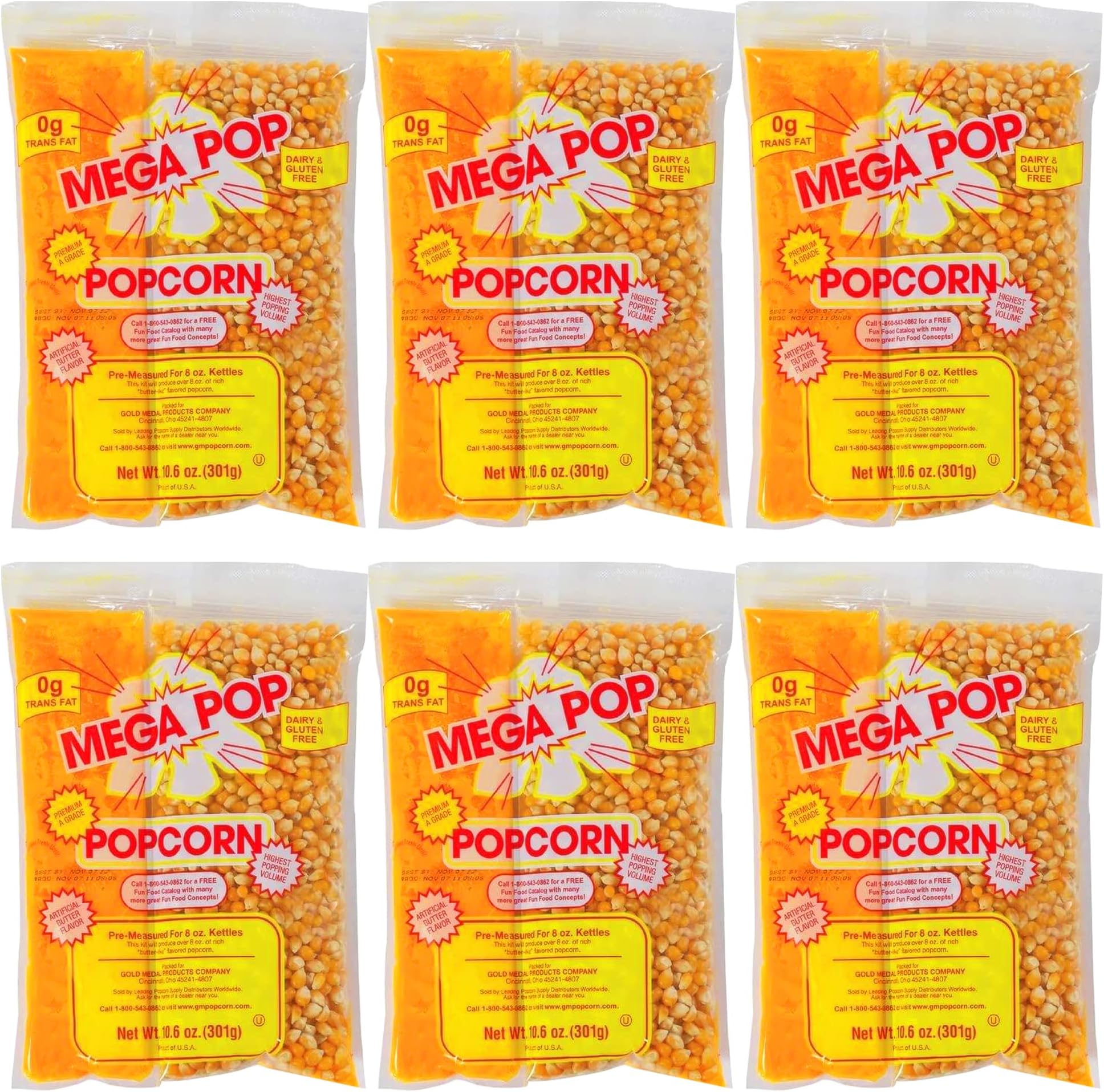 Amazon.com: Generic Mega-pop Popcorn, Oil and Salt Kit with Coconut Oil ...