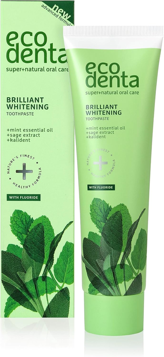 Ecodenta Brilliant Whitening Toothpaste with Fluoride - Enamel ...