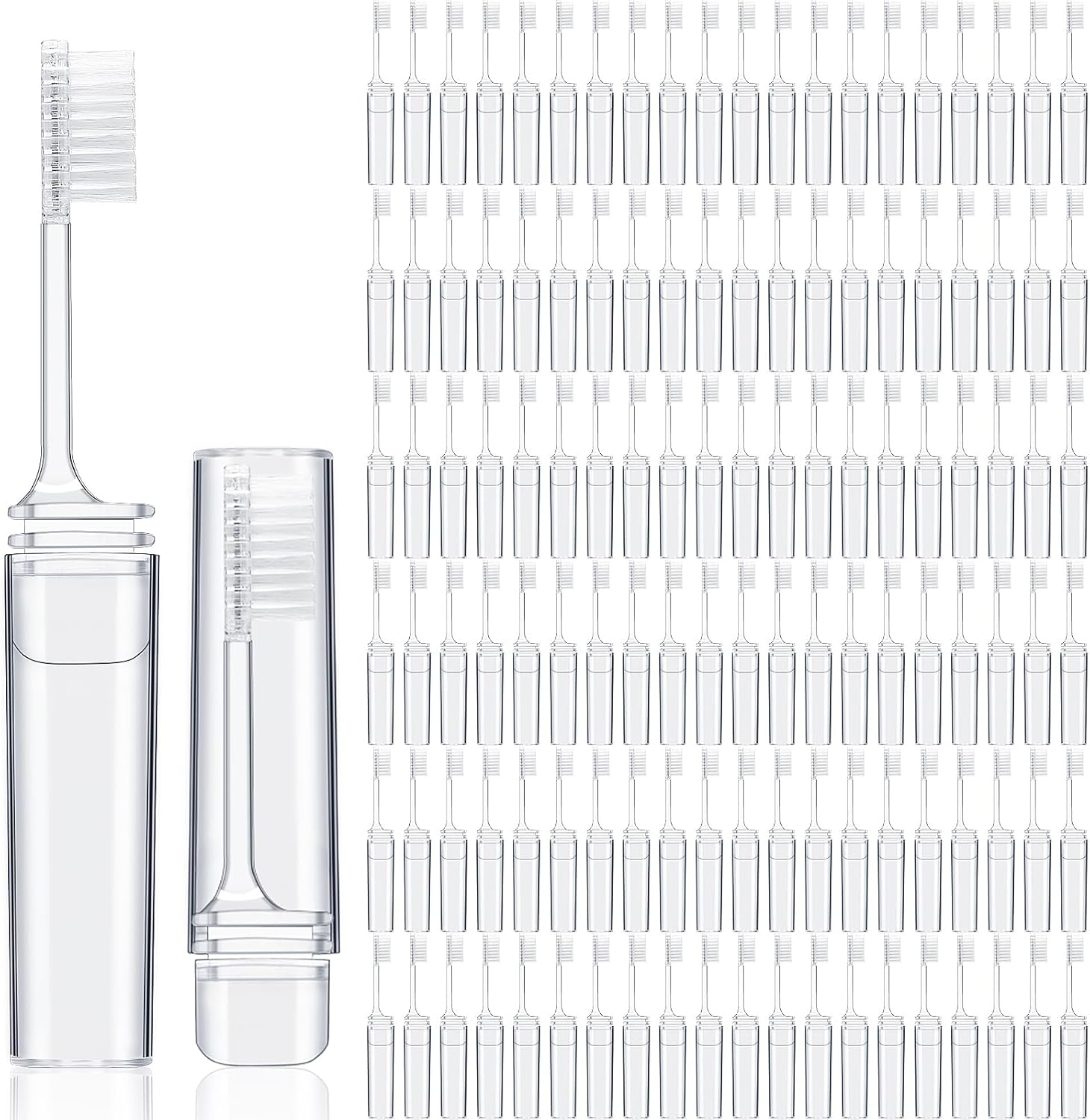 Amazon.com: Rtteri 150 Pcs Travel Toothbrush Kit Bulk Folding Tooth ...
