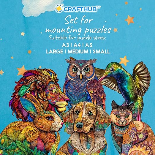 Amazon.com: CRAFTHUB Puzzle Saver, Wooden Jigsaw Puzzles Mounting Kit ...