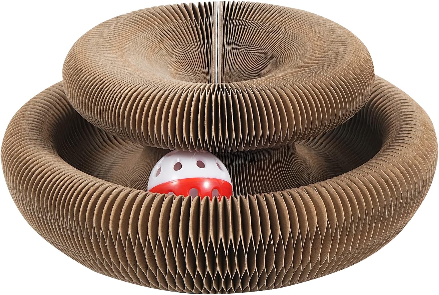 Amazon.com : SENCONE Organlada Cat Scratcher Cardboard with Bell-Ball ...