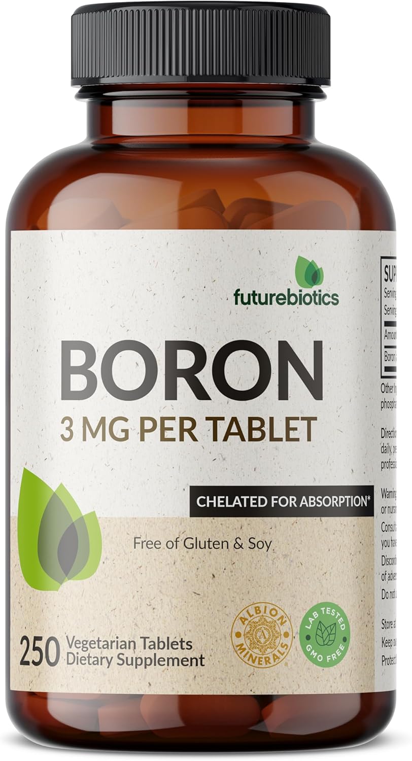 Amazon.com: Futurebiotics Boron 3mg, Vegetarian, Non-GMO, Chelated for ...