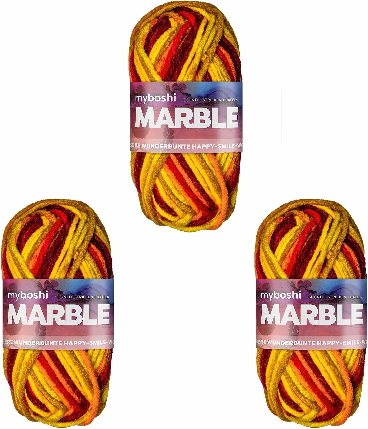 myboshi Marble: unsere wunderbunte Happy-Smile-Wolle, mit Farbverlauf ...