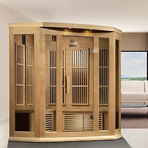 Amazon.com : DYNAMIC SAUNAS Maxxus MX-K356-01 Elite 3-Person Corner Near Zero EMF (Under 2 MG ...