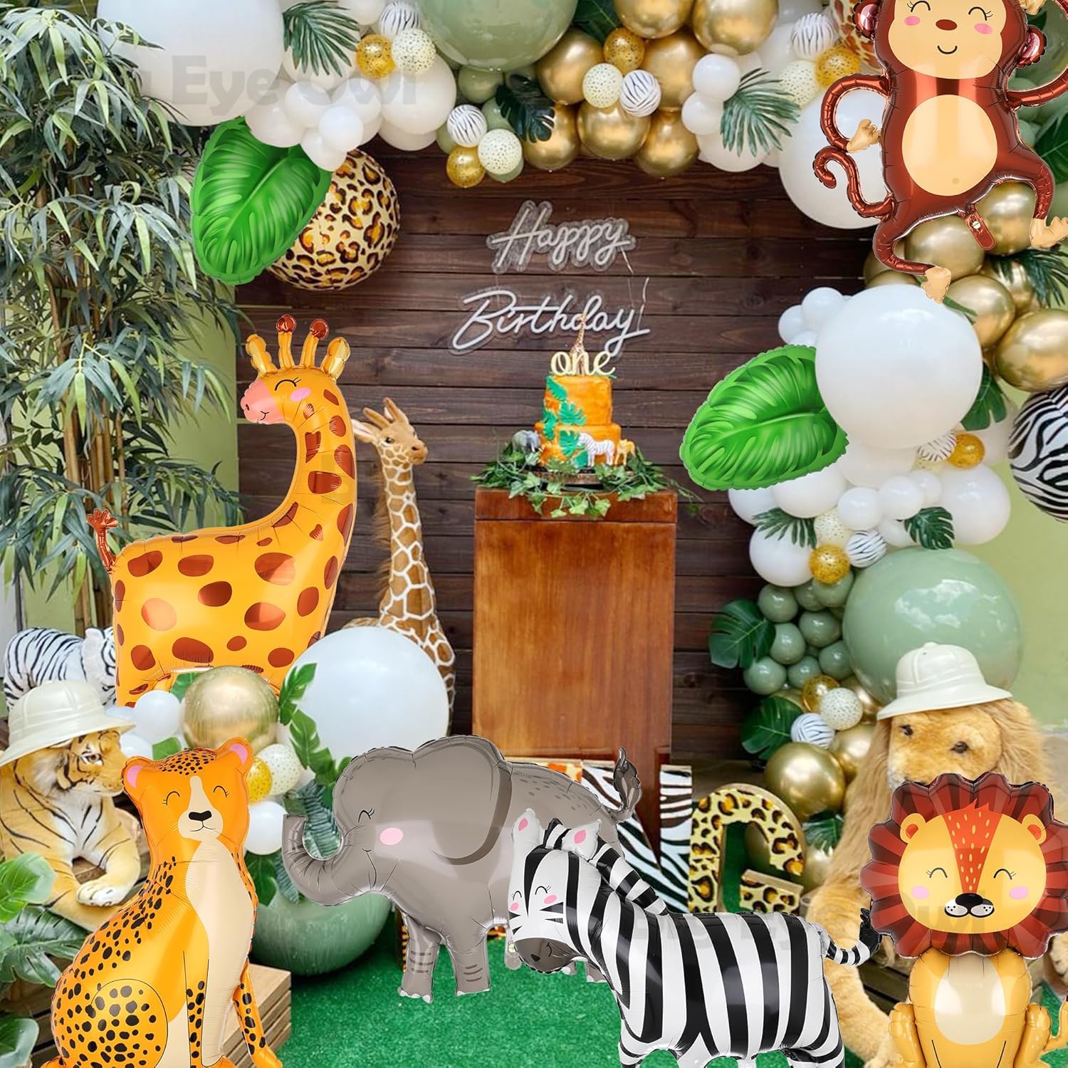 Jungle Balloons Jungle Safari Birthday Party Decorations 5PCS Giant ...