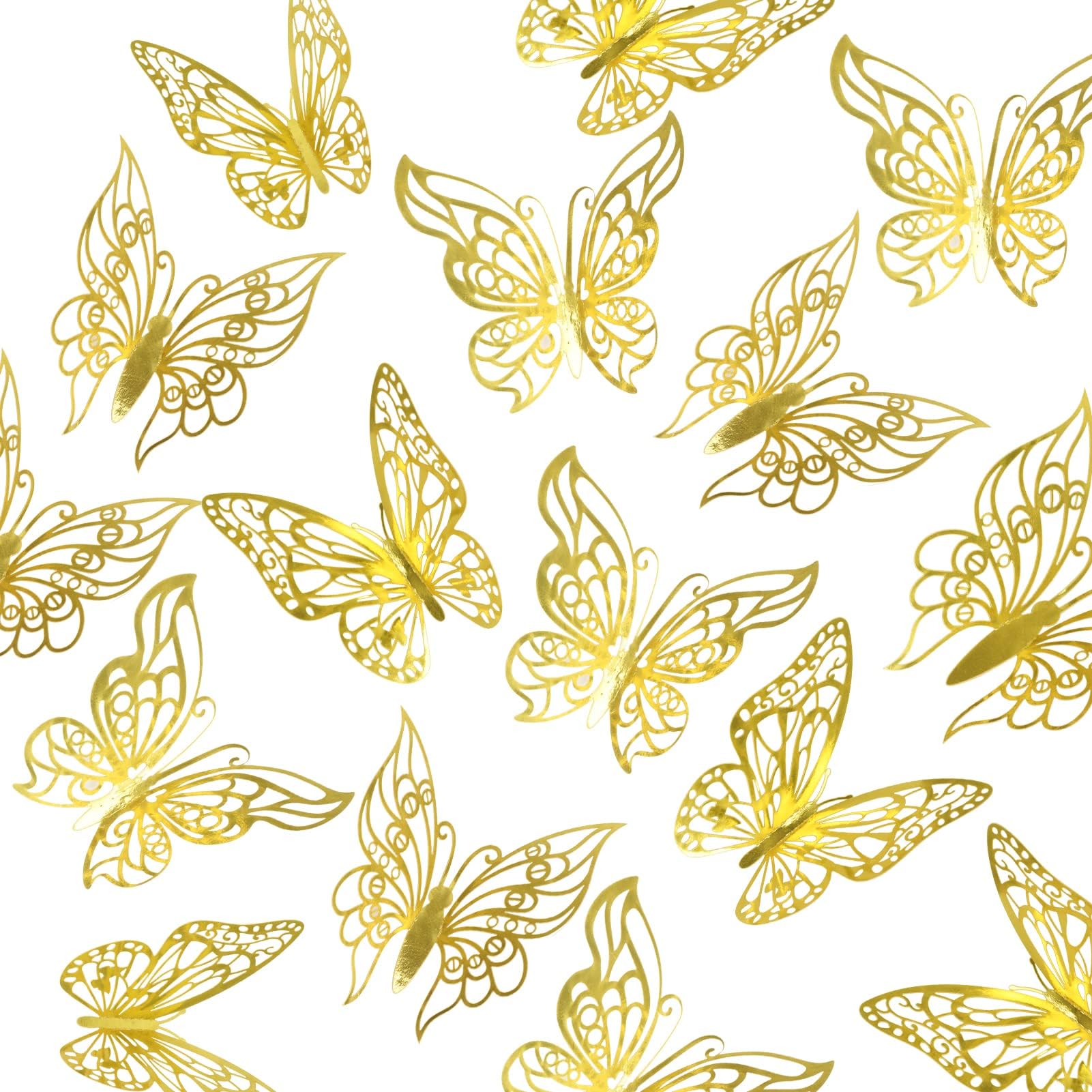 Amazon.com: 12Inch 3D Large Butterfly Decorations, 4-Layers of Paper ...