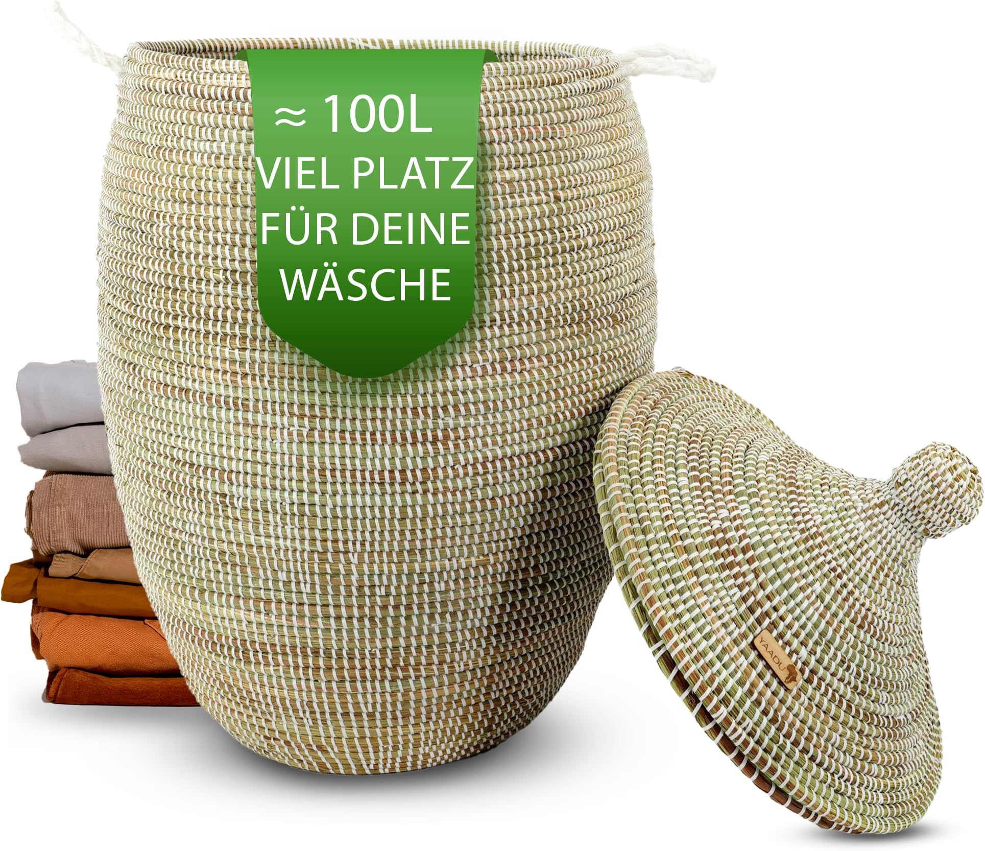 Wschekorb Seegras Mit Deckel