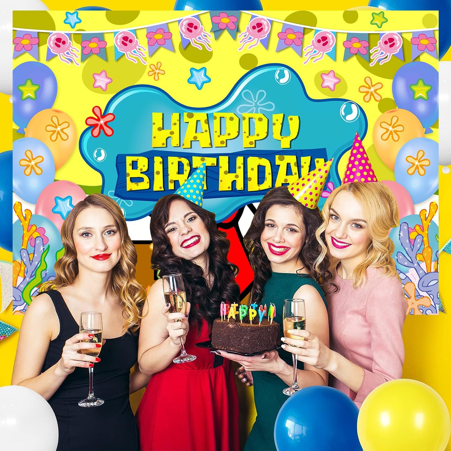 Fondo de fotografía con temática de dibujos animados para niños, cartel ...