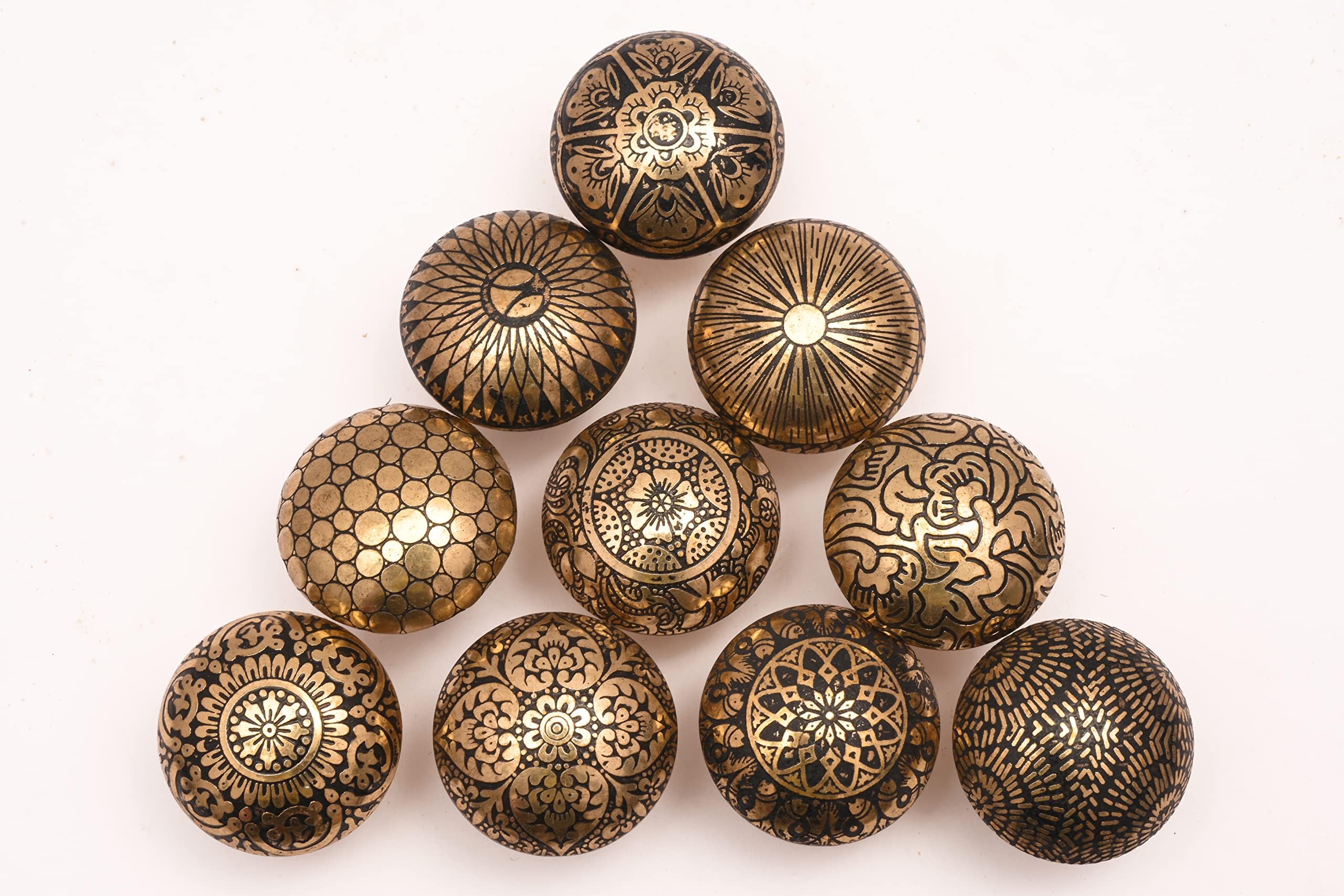 KNOBSWORLD - Set di 10 pomelli in ottone, per mobili da cucina ...
