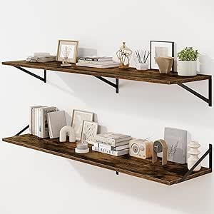 Amazon.com: Fun Memories Floating Shelves for Wall, 12 Inch Deep ...