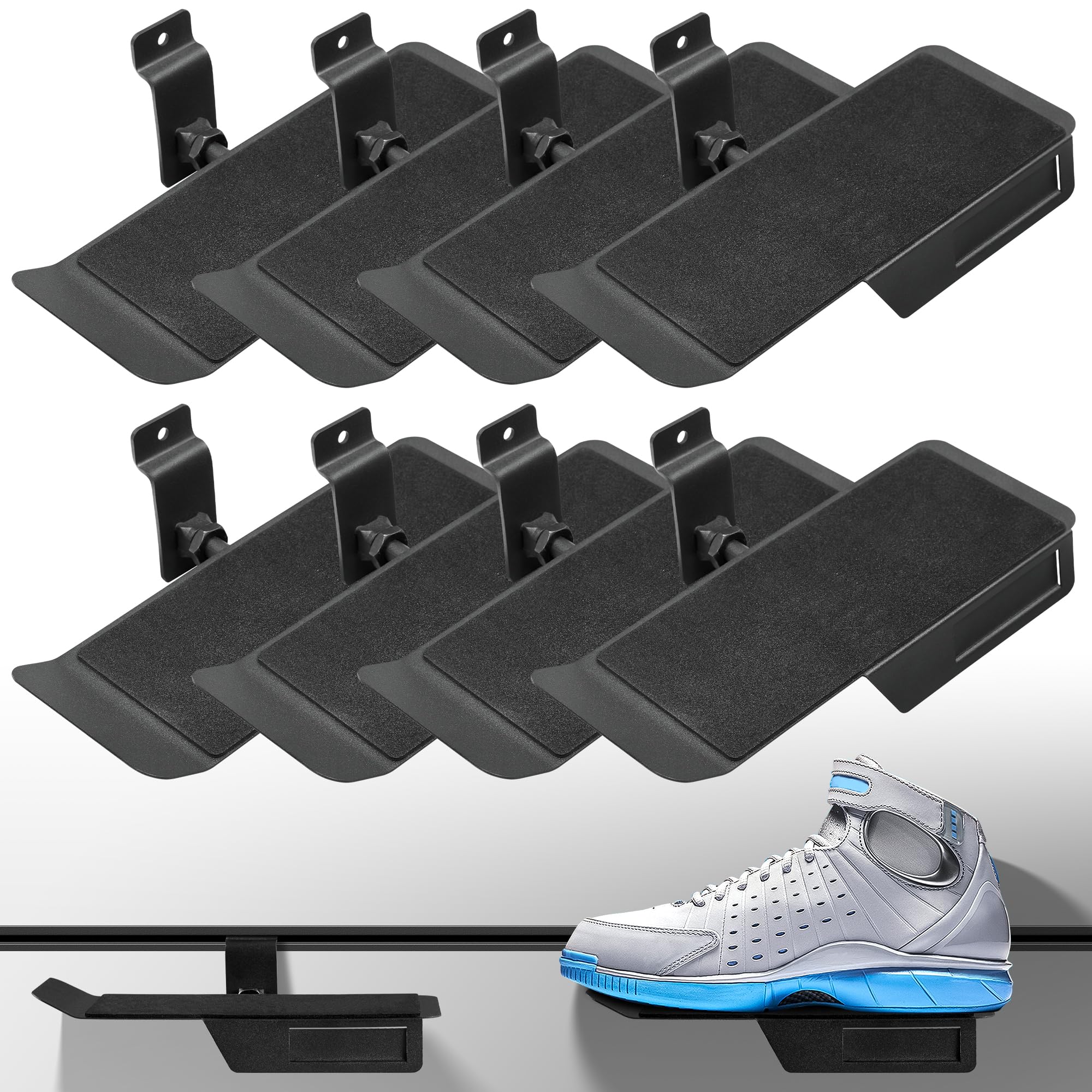 Amazon.com: 8 Pack Slatwall Shelves For Shoes, Adjustable Tilt Slatwall ...