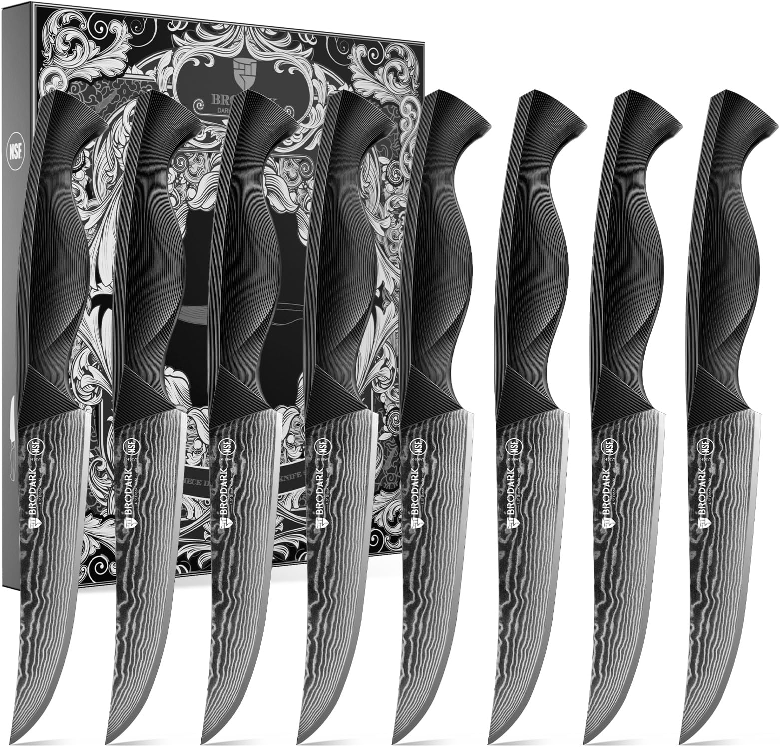 Amazon.com: SYOKAMI Steak Knives Set of 6 with Drawer Organizer, 4.8 ...