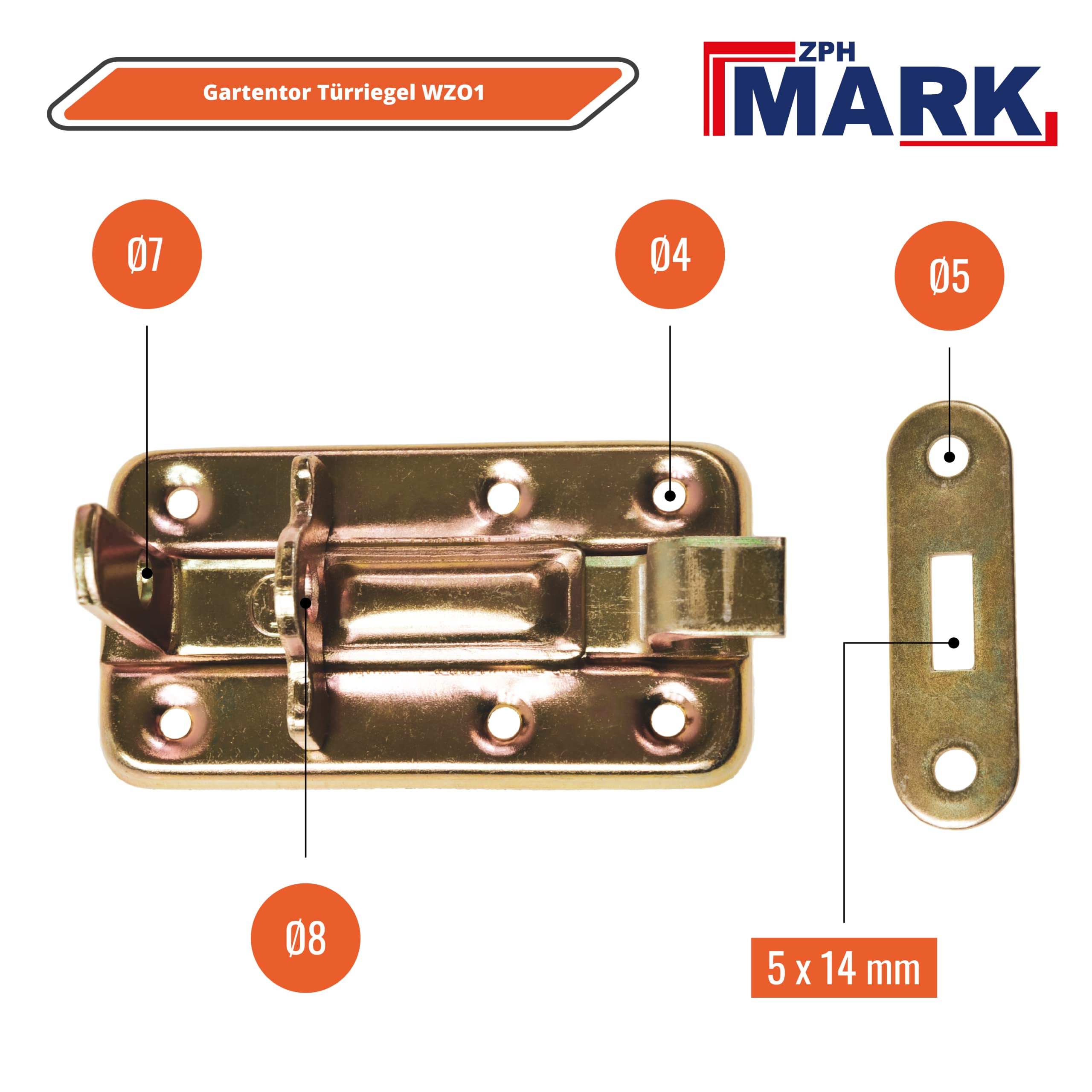 ZPH MARK Bolt – Door Bolt for Locking Garden Infrastructure Buildings ...