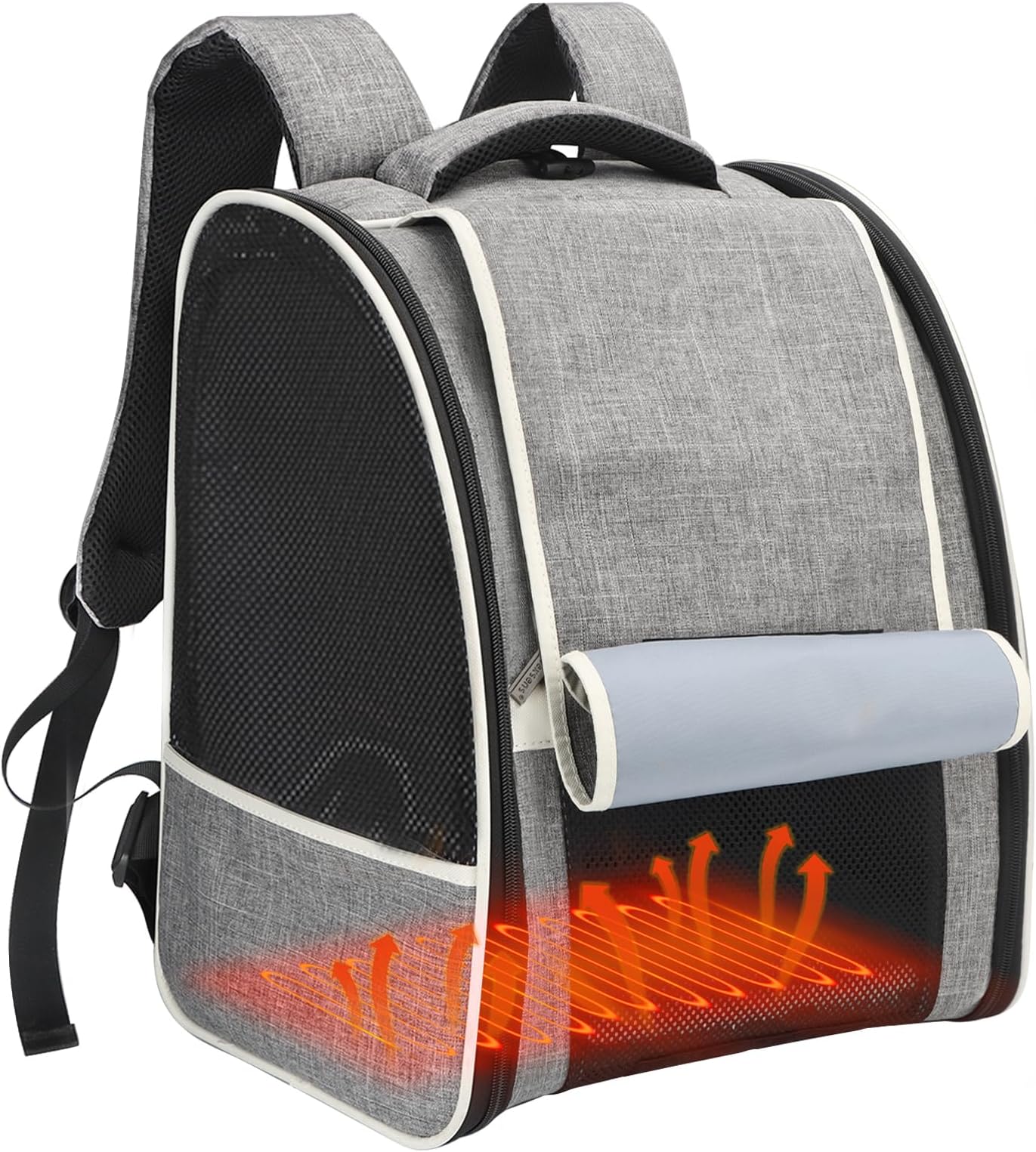 Amazon.com : Texsens Cat Backpack Carrier with Heating Pad - Portable ...