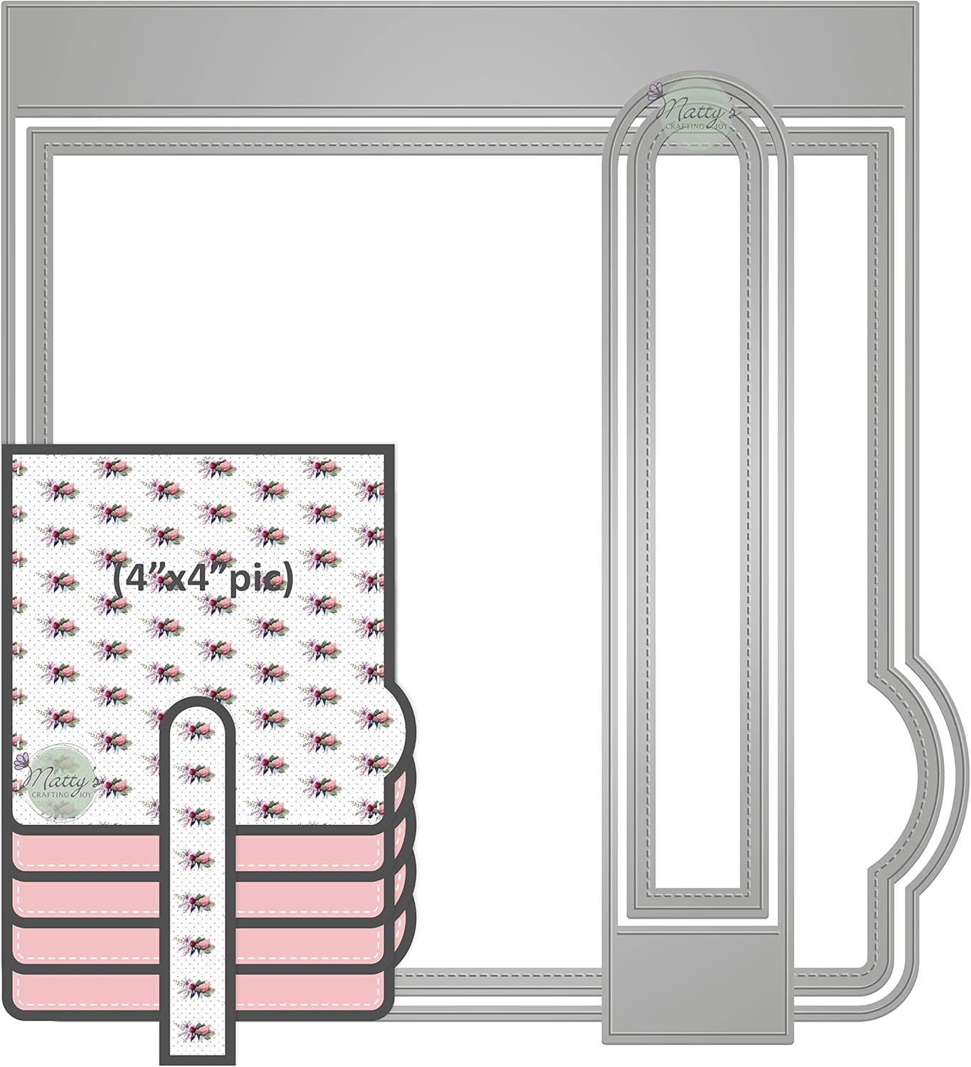 Amazon.com: Matty’s Crafting Joy Square Waterfall Flap Die Cut Set of 4 ...