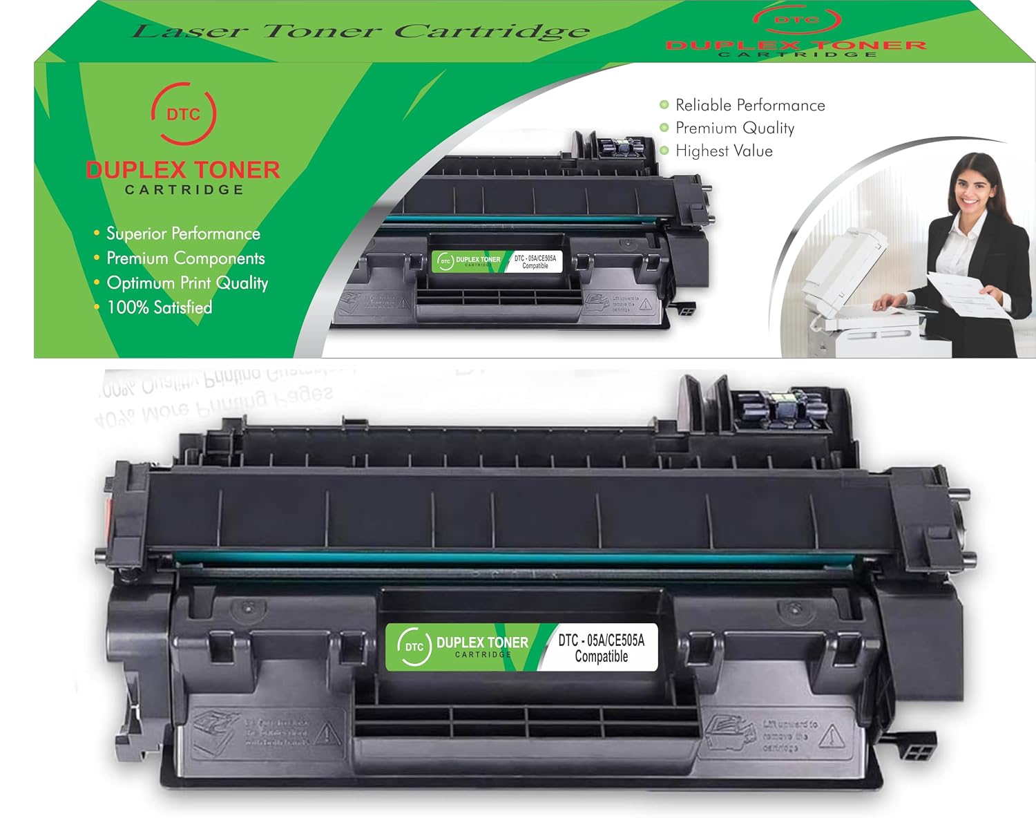 Duplex DTC CE505A/05A Toner Cartridge for HP LJ 505A , CE505A , P2055dn ...