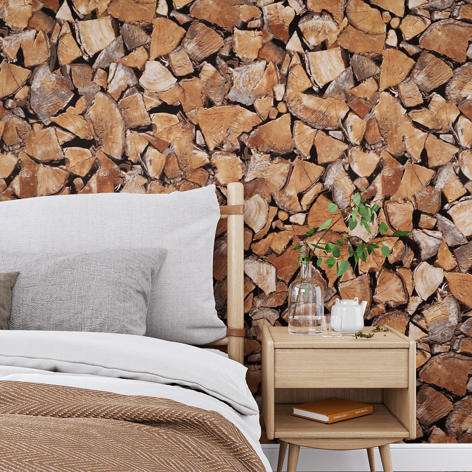 Firewood Wallpaper Chopped Trees Stock Illustrations – 283 Chopped
