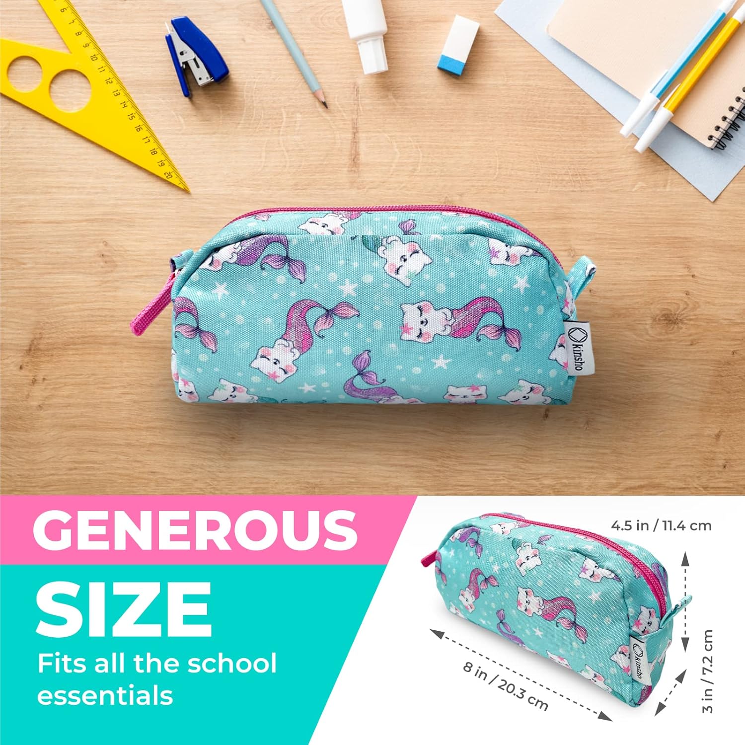 Buy Girls Pencil Case, Cute Pouch Box Bag for Little Kids Toddlers with ...