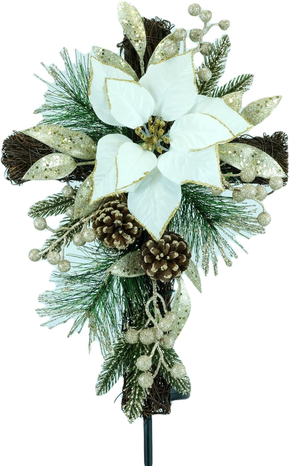 Amazon.com: YULETIME 36" Christmas Cross Stake, Solar Powered with 6 ...