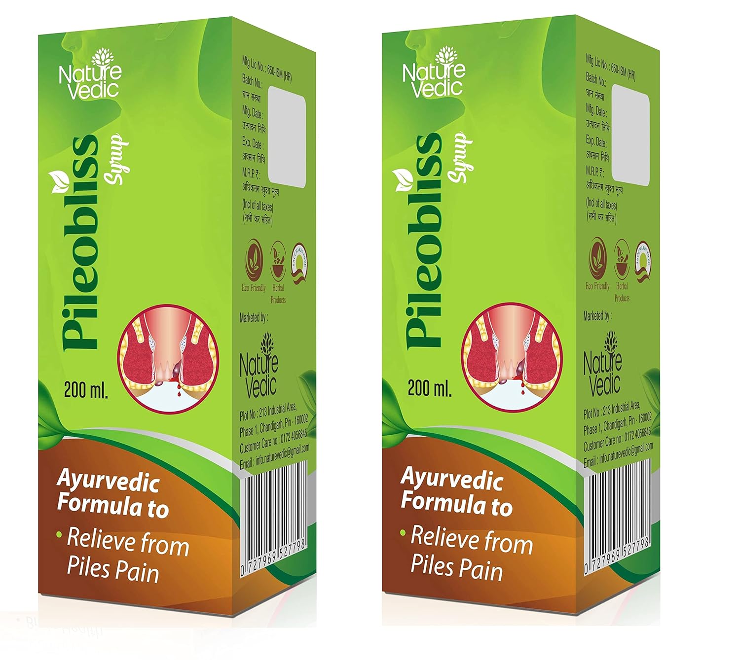 Nature Vedic Pileobliss Syrup Ayurvedic Syrup for Piles Pain ...