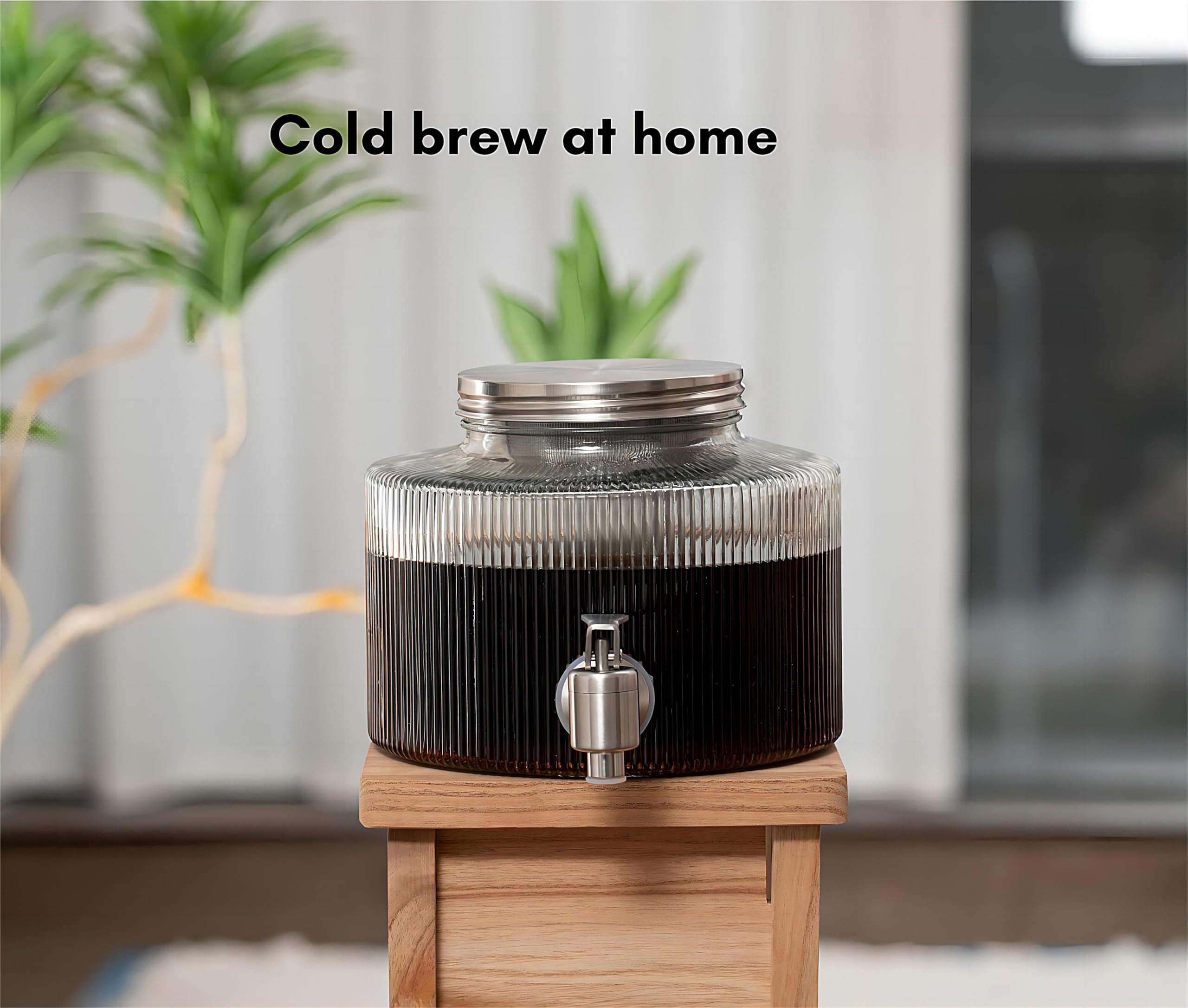 JILLMO Cold Brew Coffee Maker, 84oz Iced Cold Brew Mason Jar Maker with ...