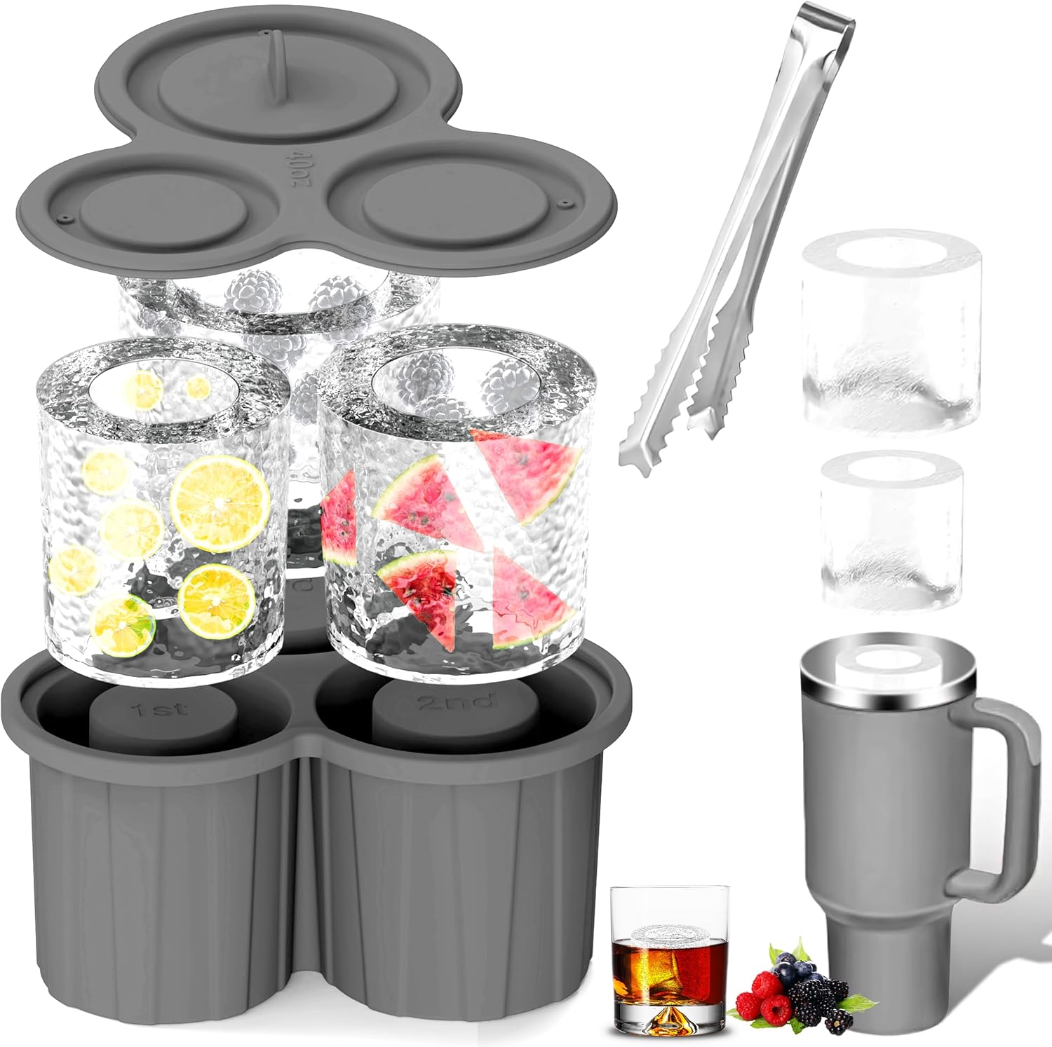 Amazon.com: Ice Cube Tray for Stanley cup | Silicone Stanley Ice Mold ...