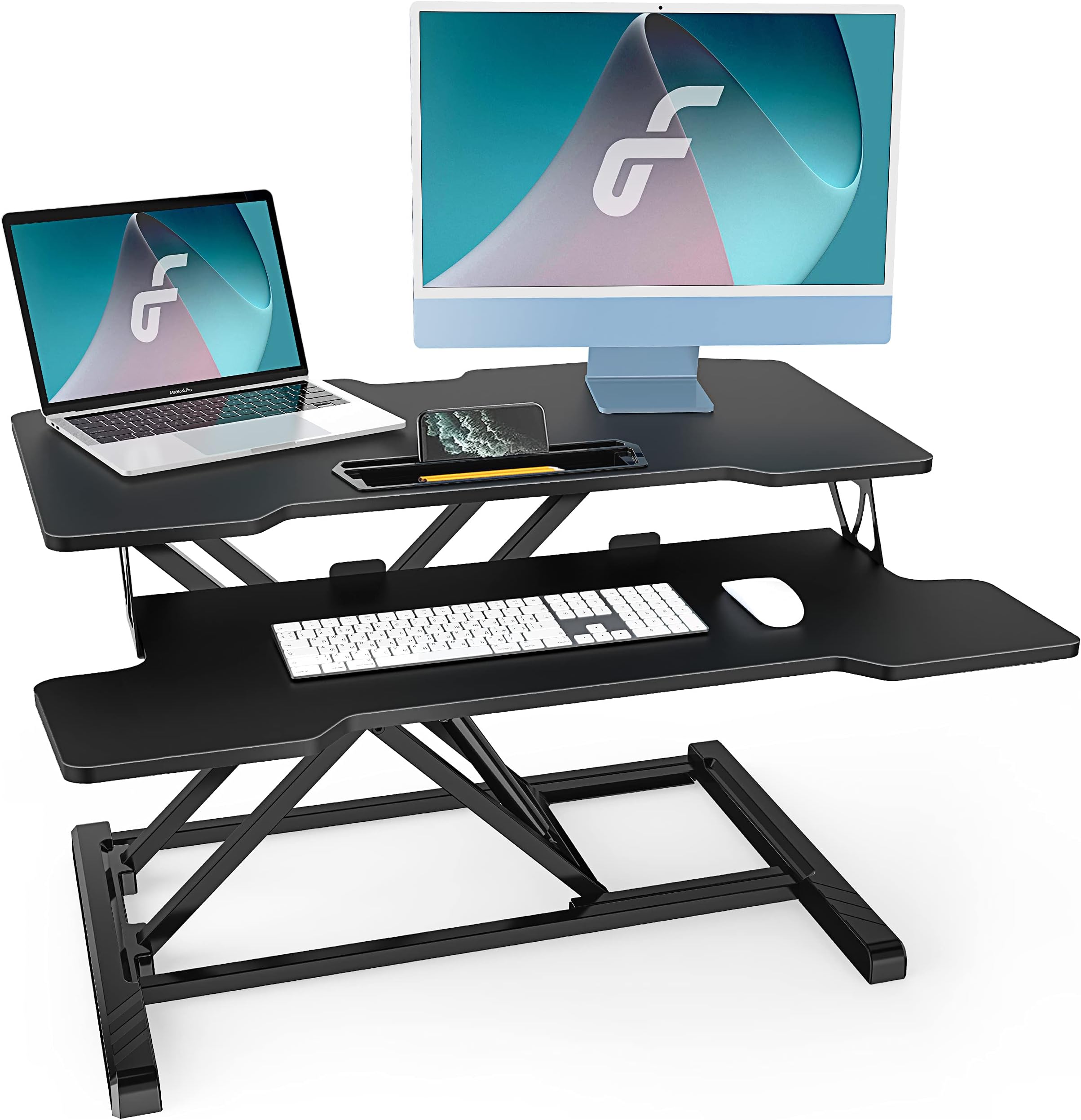 VIVO DESK-V000V Convertisseur de bureau debout réglable en hauteur 91 ...