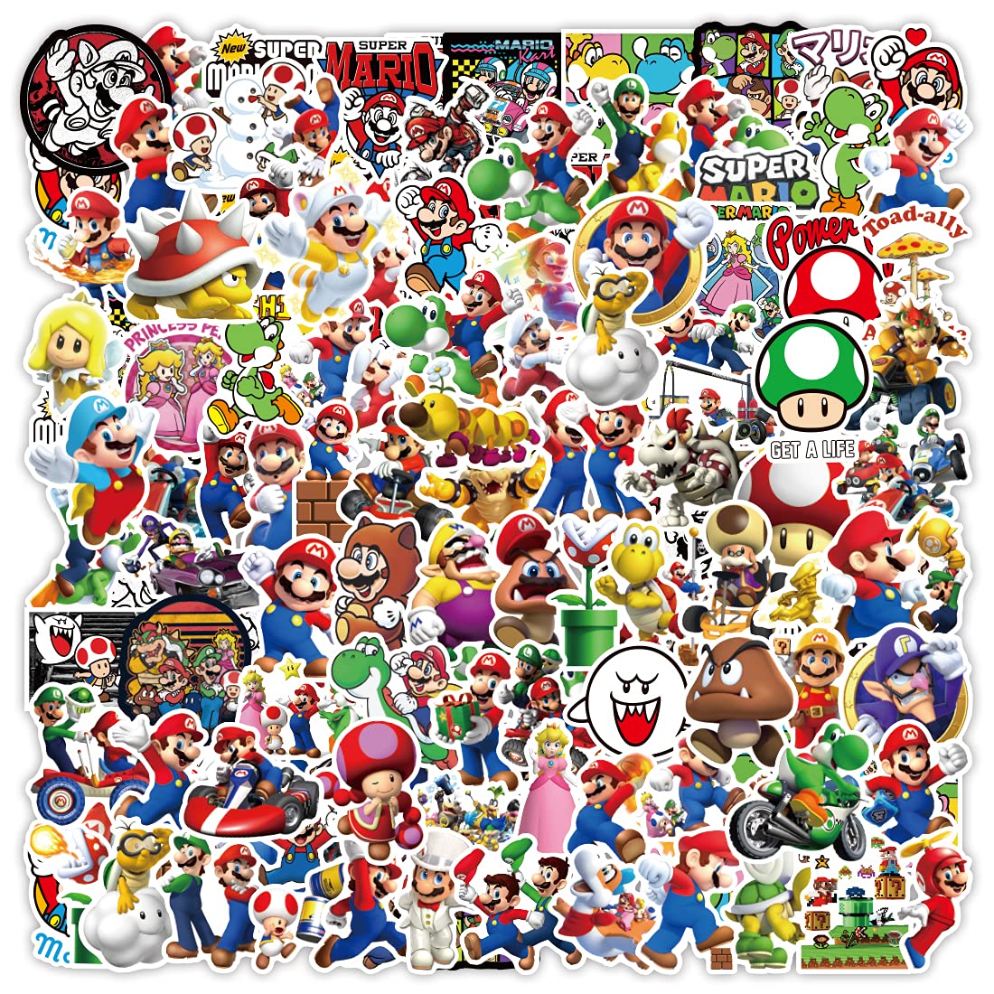 Buy Super Mario Stickers 100pcs Popular Game Anime Cartoon Stickers for ...