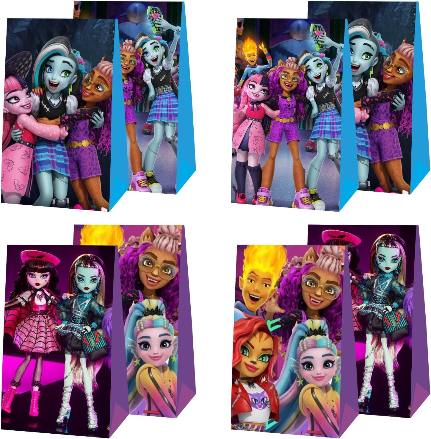 EKIH 12pcs Monster High Party Favor Gift Bags, Monster High Birthday ...