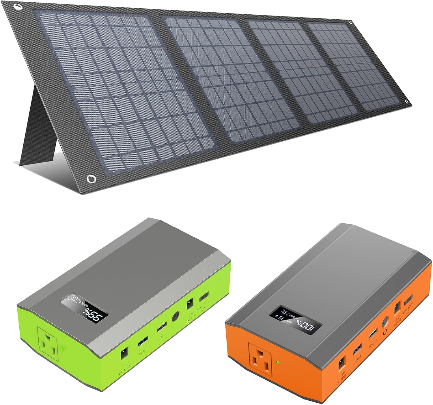 Amazon.com: ZeroKor Outdoor Portable Power Bank with Foldable Solar ...
