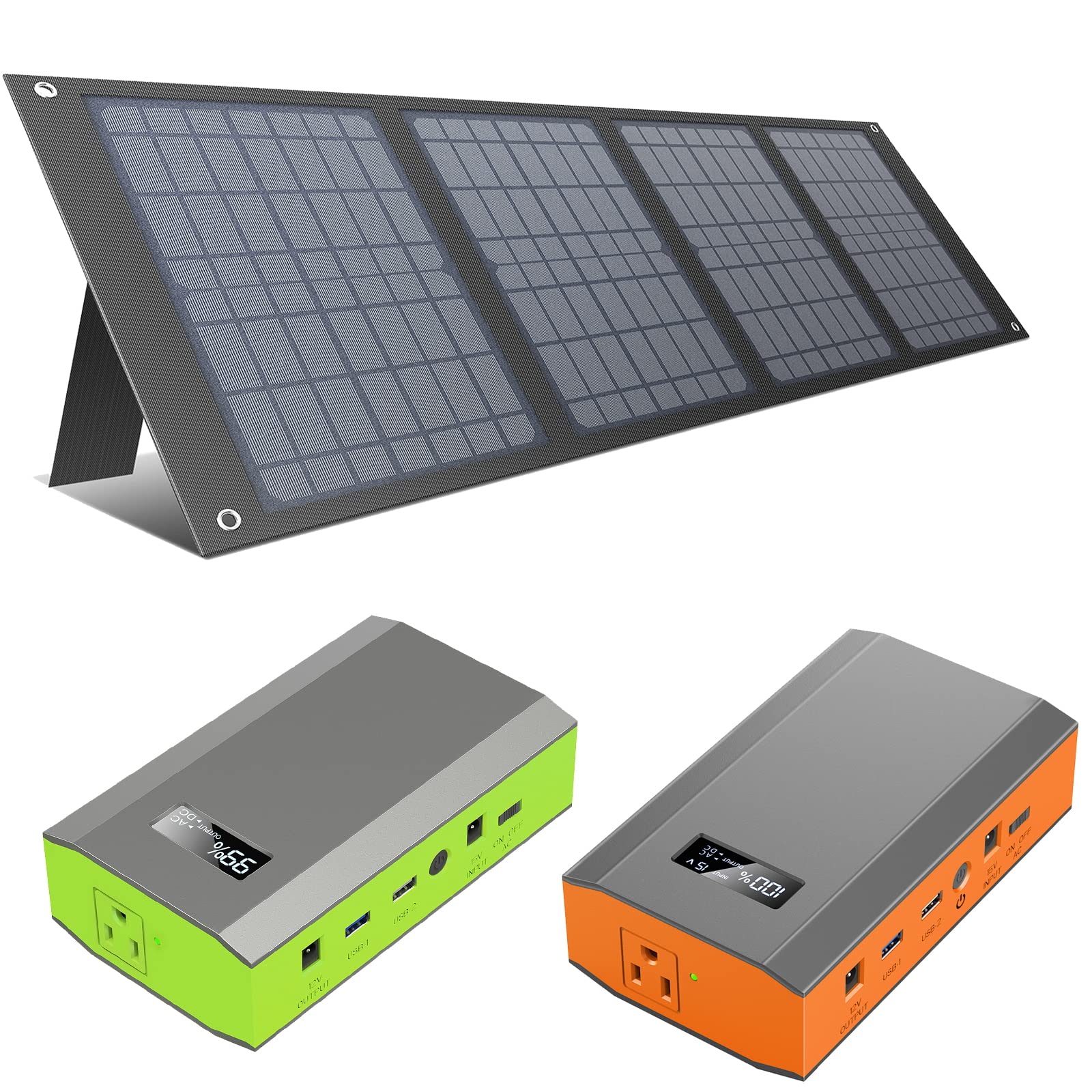 Amazon.com: ZeroKor Outdoor Portable Power Bank with Foldable Solar ...