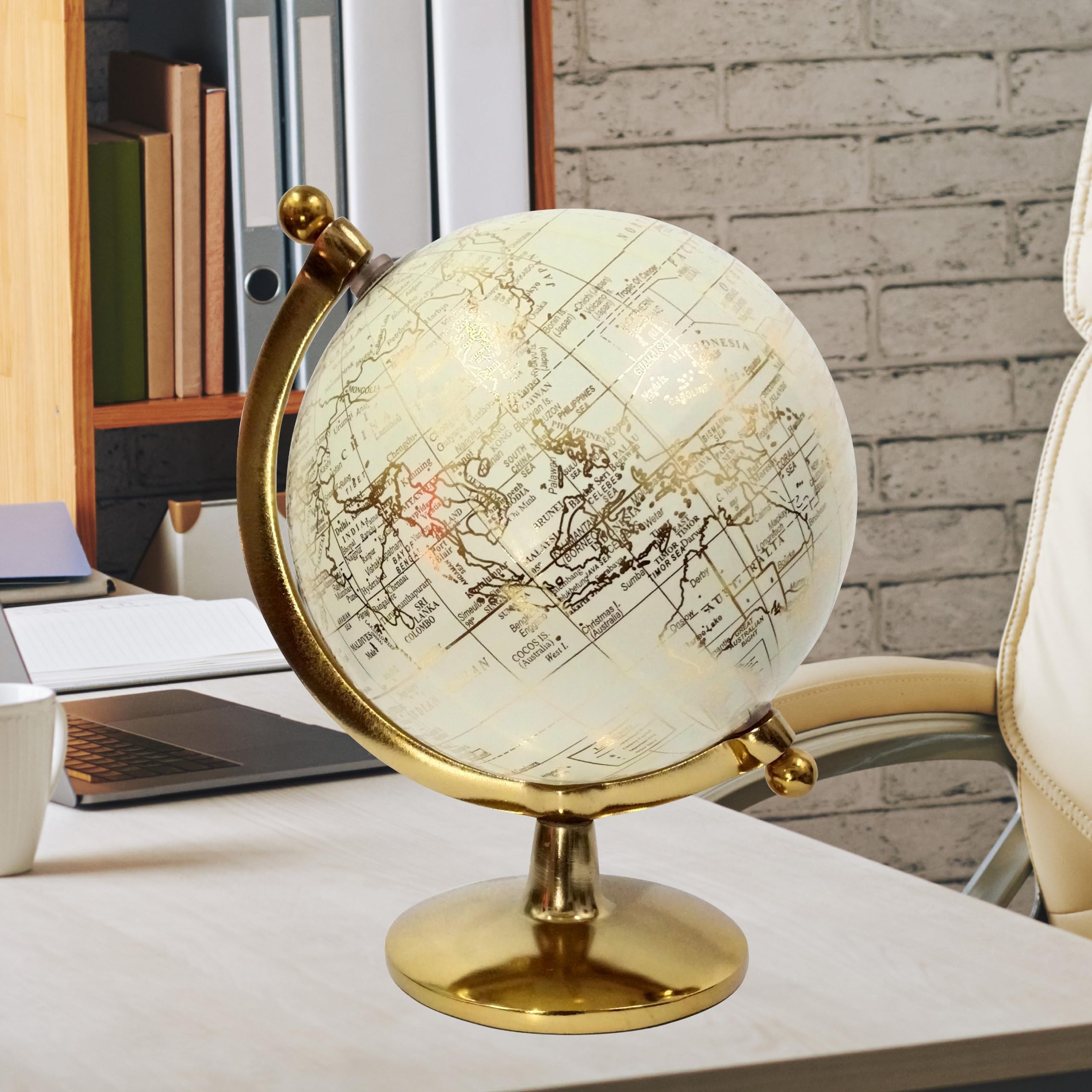 CraftVatika Home And Office Decorative Globe Metal Table Top Showpiece ...