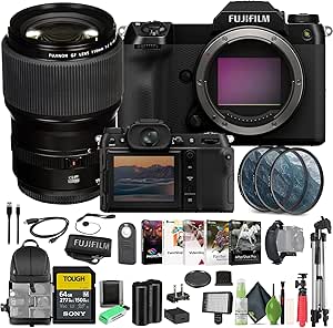 Amazon.com : Fujifilm GFX 100S II Mirrorless Medium Format Camera Body Bundle with Fuji film GF ...