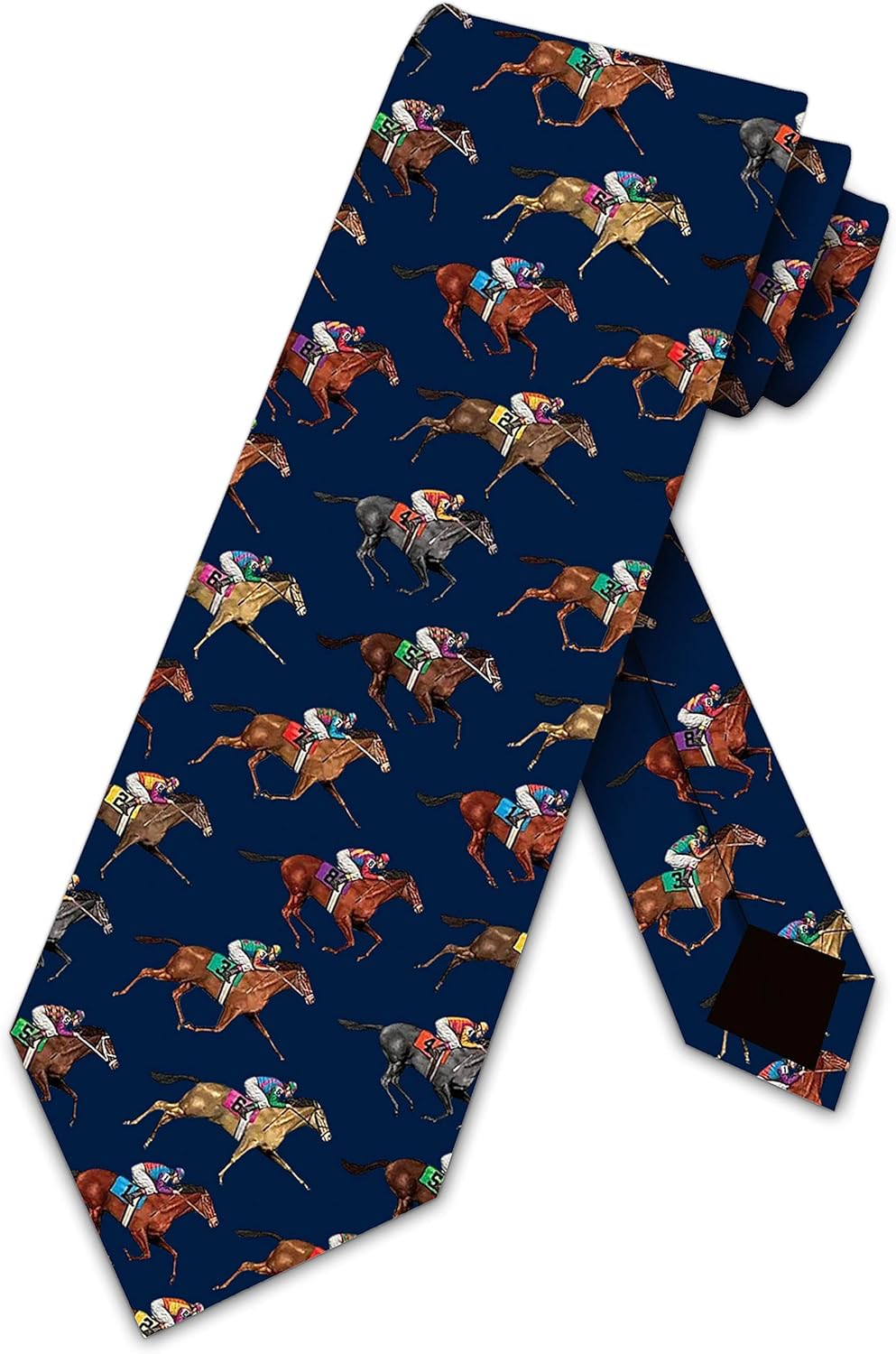 Amazon.com: Three Rooker Horse Racing Ties Mens Navy Equestrian Sports ...