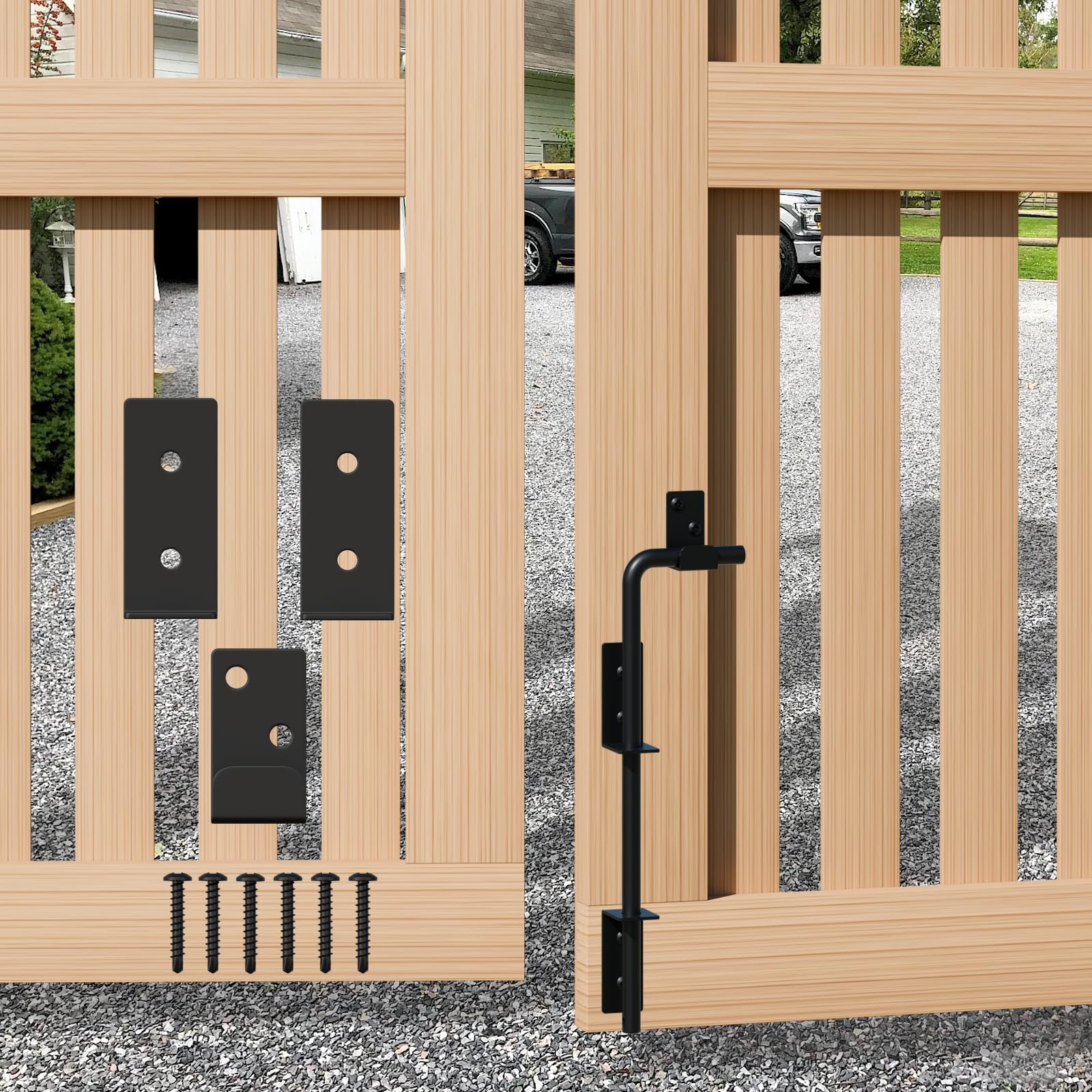 Amazon.com: TIEJIAN Cane Bolt Heavy Duty Gate Drop Rod 12 Inch Metal ...