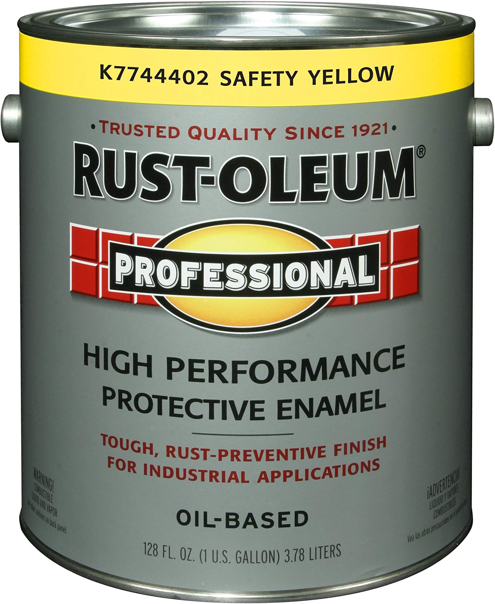 RUST-OLEUM Yellow K7744-402 Professional Gallon Safety Enamel Paint, 1 ...