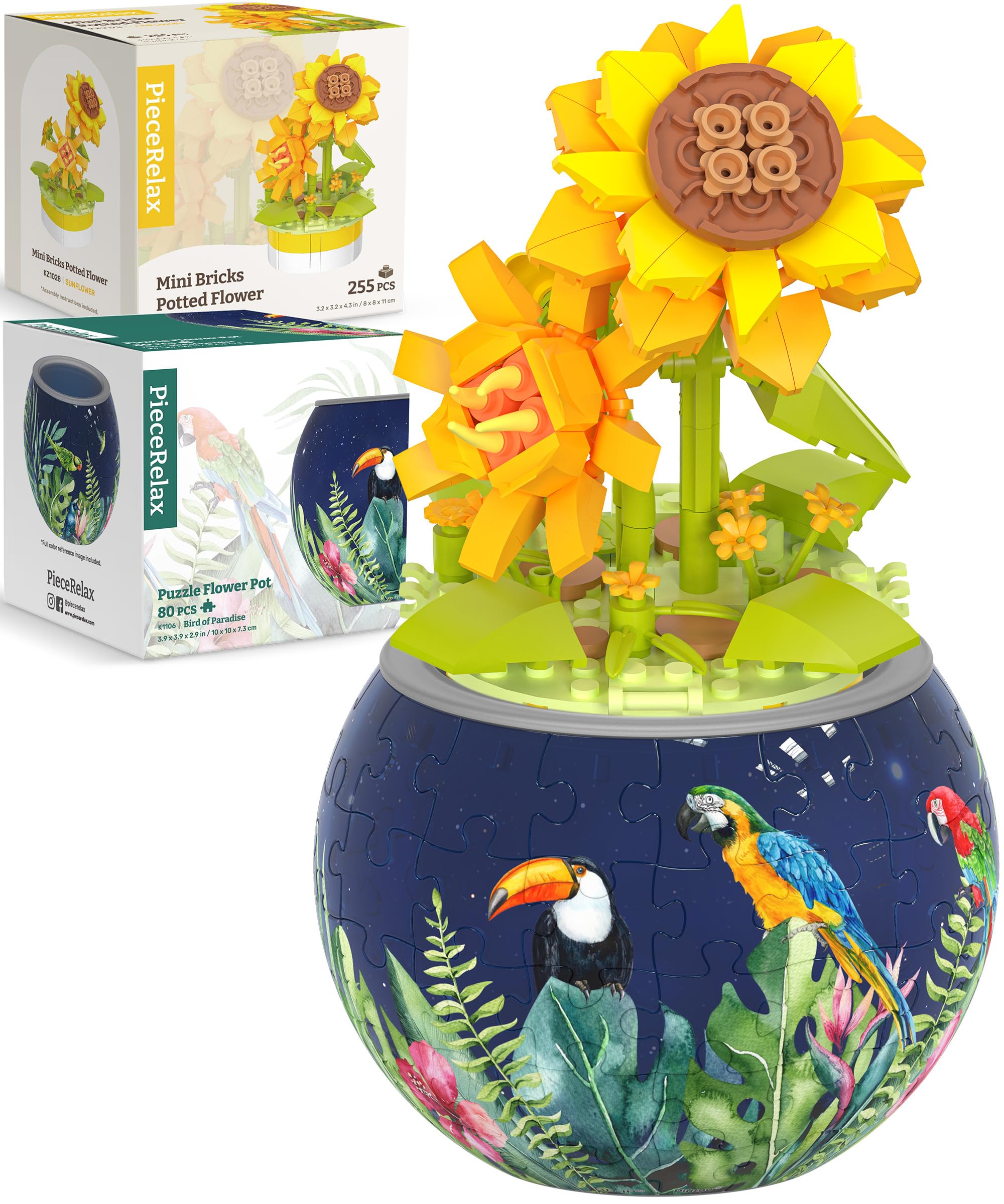 Amazon.com: PieceRelax Puzzle Planter and Flower Decoration Building ...