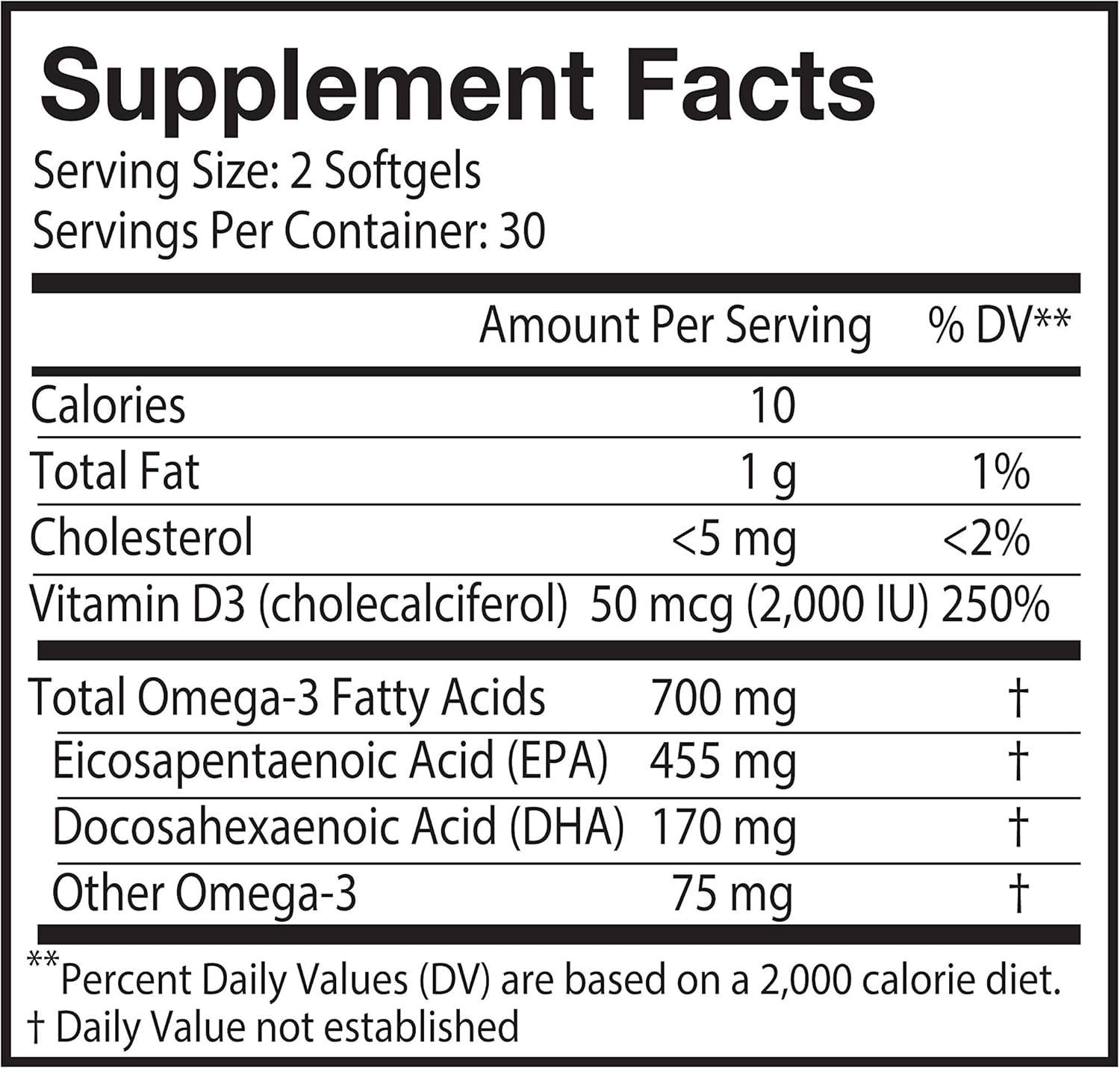 Oceanblue Omega-3 Minicaps con Vitamina D3 60 ct Pequeño suplemento de ...