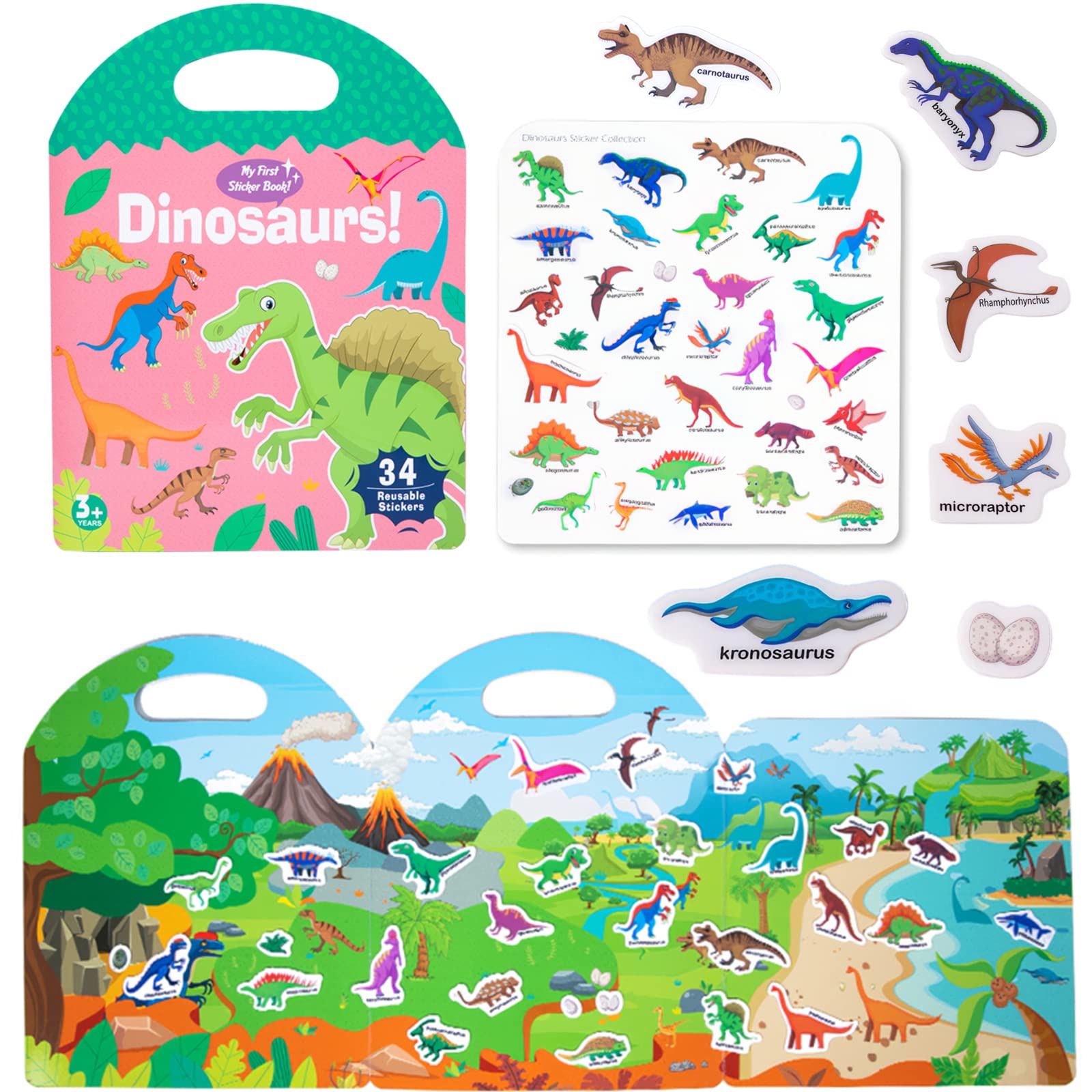 Snapklik.com : Portable Jelly Sticker Quiet Book For Kids, Reusable ...