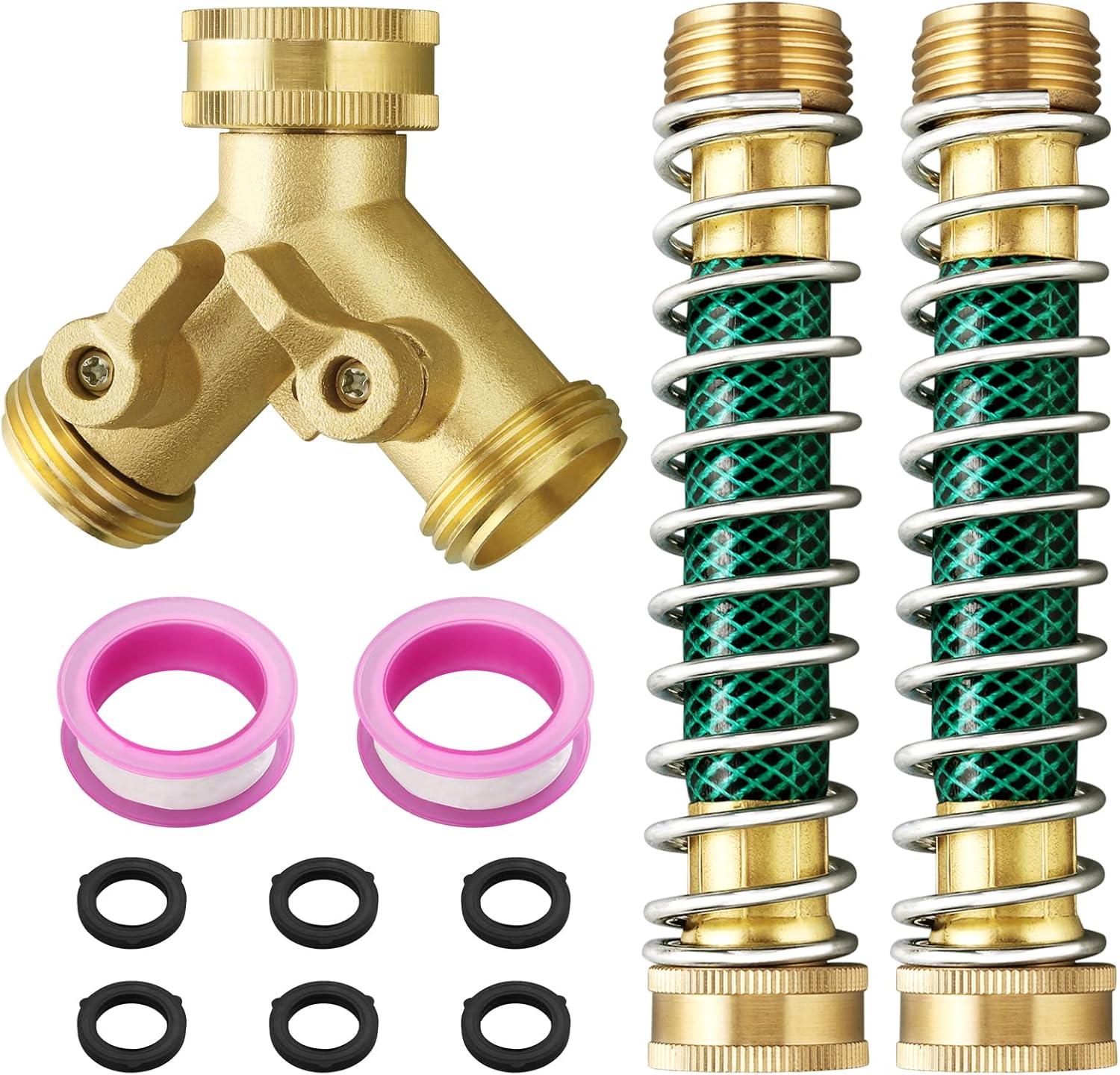 Amazon.com: CAMWAY 2 Way Hose Splitter,3/4inch Garden Hose Y Connector ...