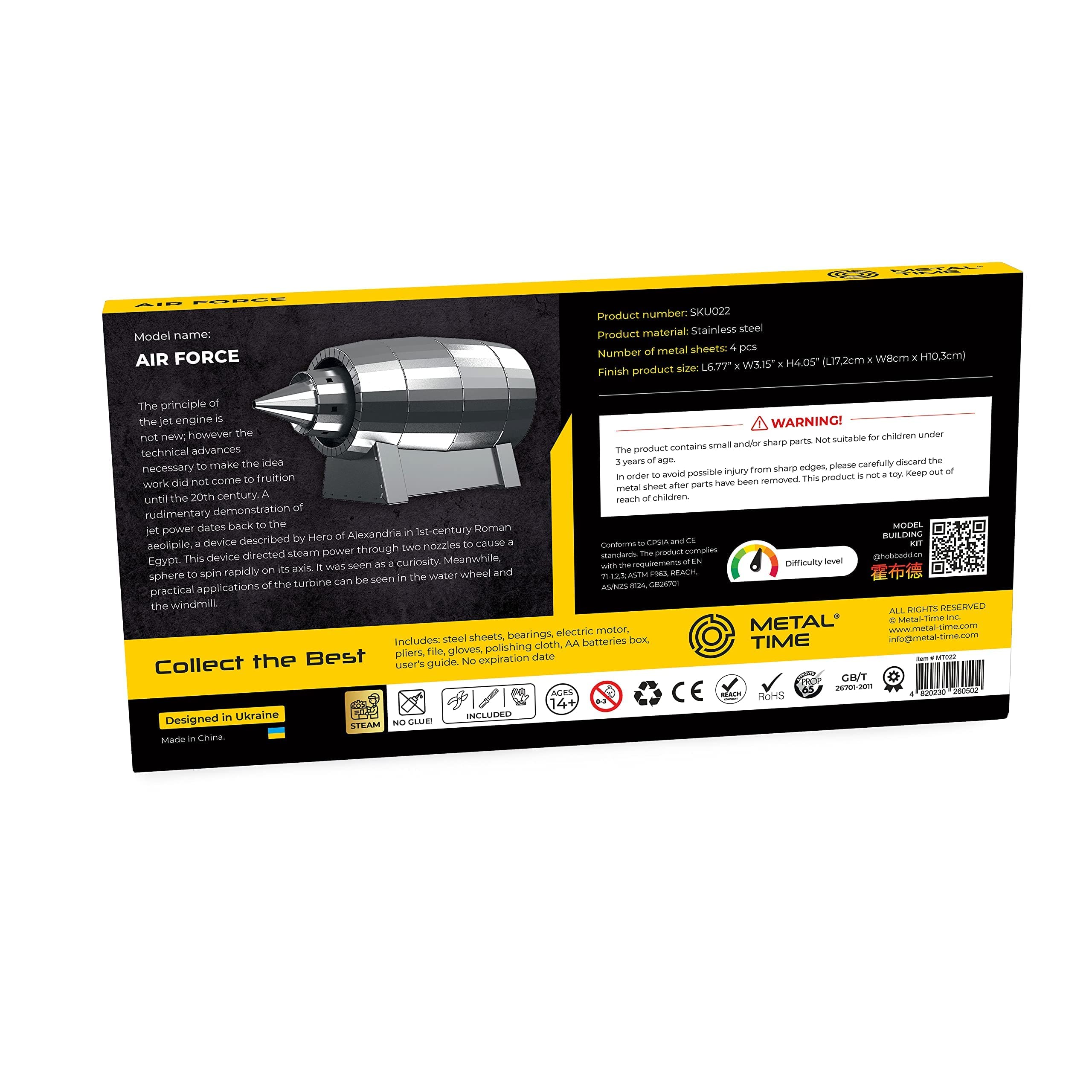 Buy METAL-TIME, Jet Engine Turbine, 3D Metal Puzzle, Jet Engine ...