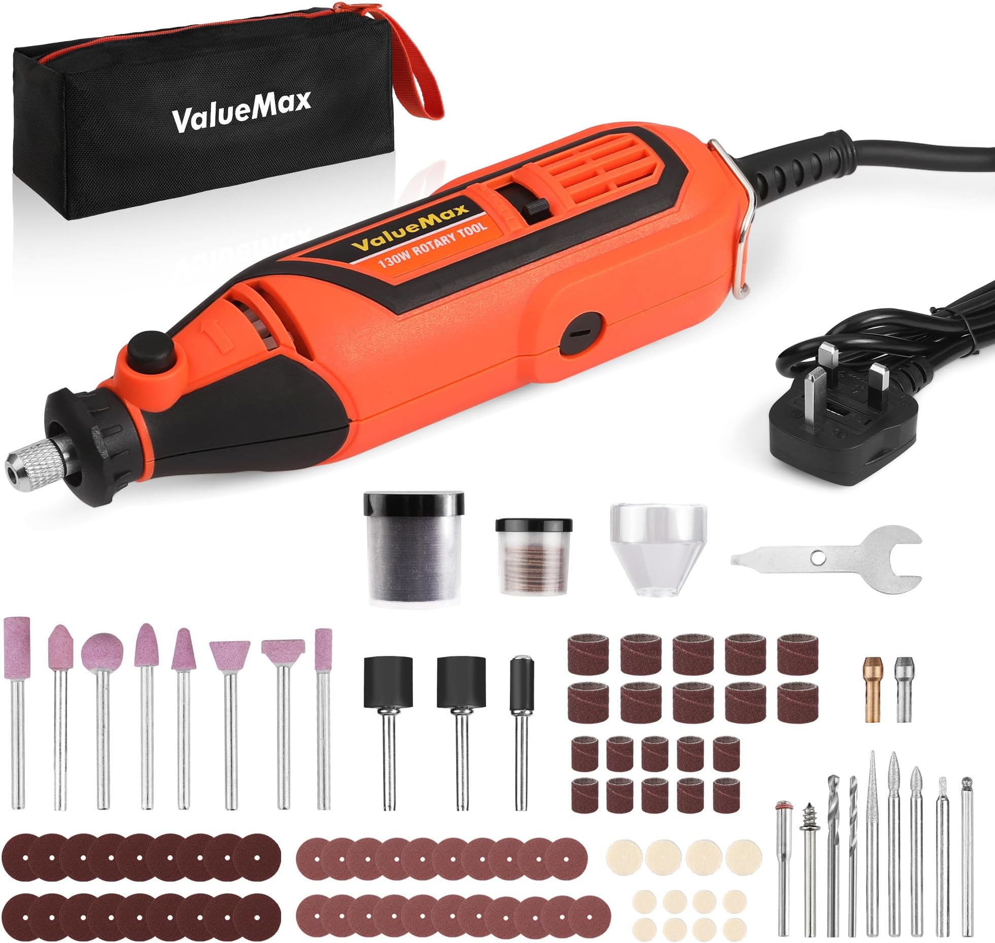 Hi-Spec Rotary Tool Kit Set 170W 1.4A with 121 Piece Dremel Compatible ...