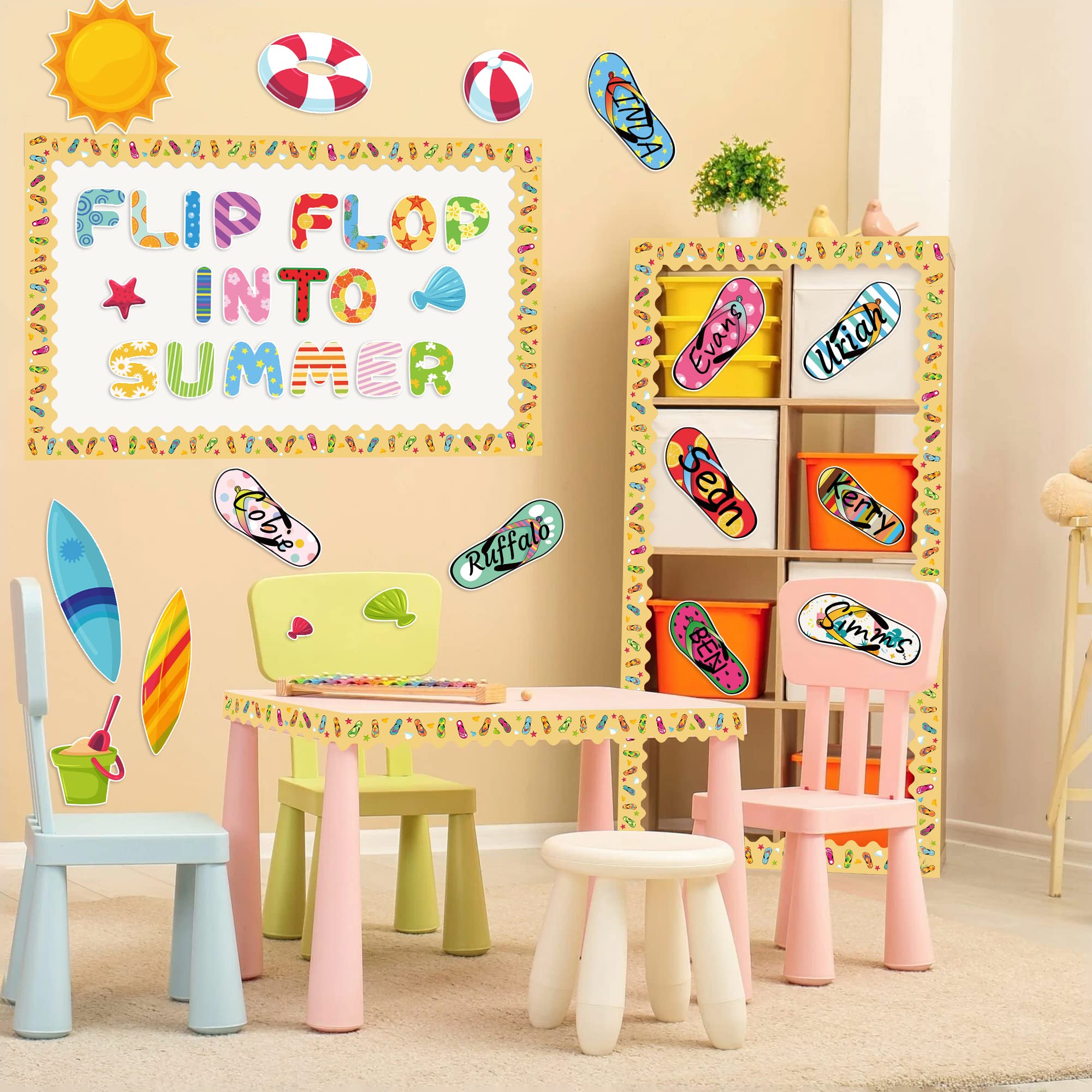 Snapklik.com : 133Pcs Summer Flip Flop Bulletin Board Cutouts Flip Flop ...