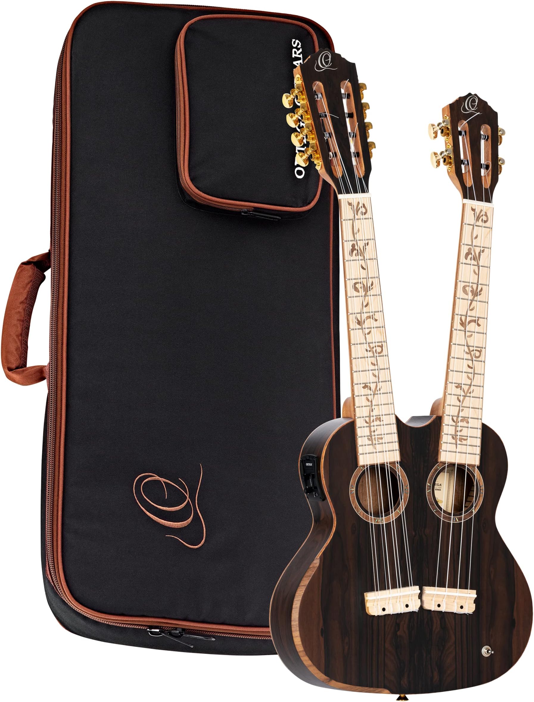 Ortega Guitars Tenor Ukulele Akustisch – 8 Saiten, 2 Schalllöcher – Custom Built Series ...